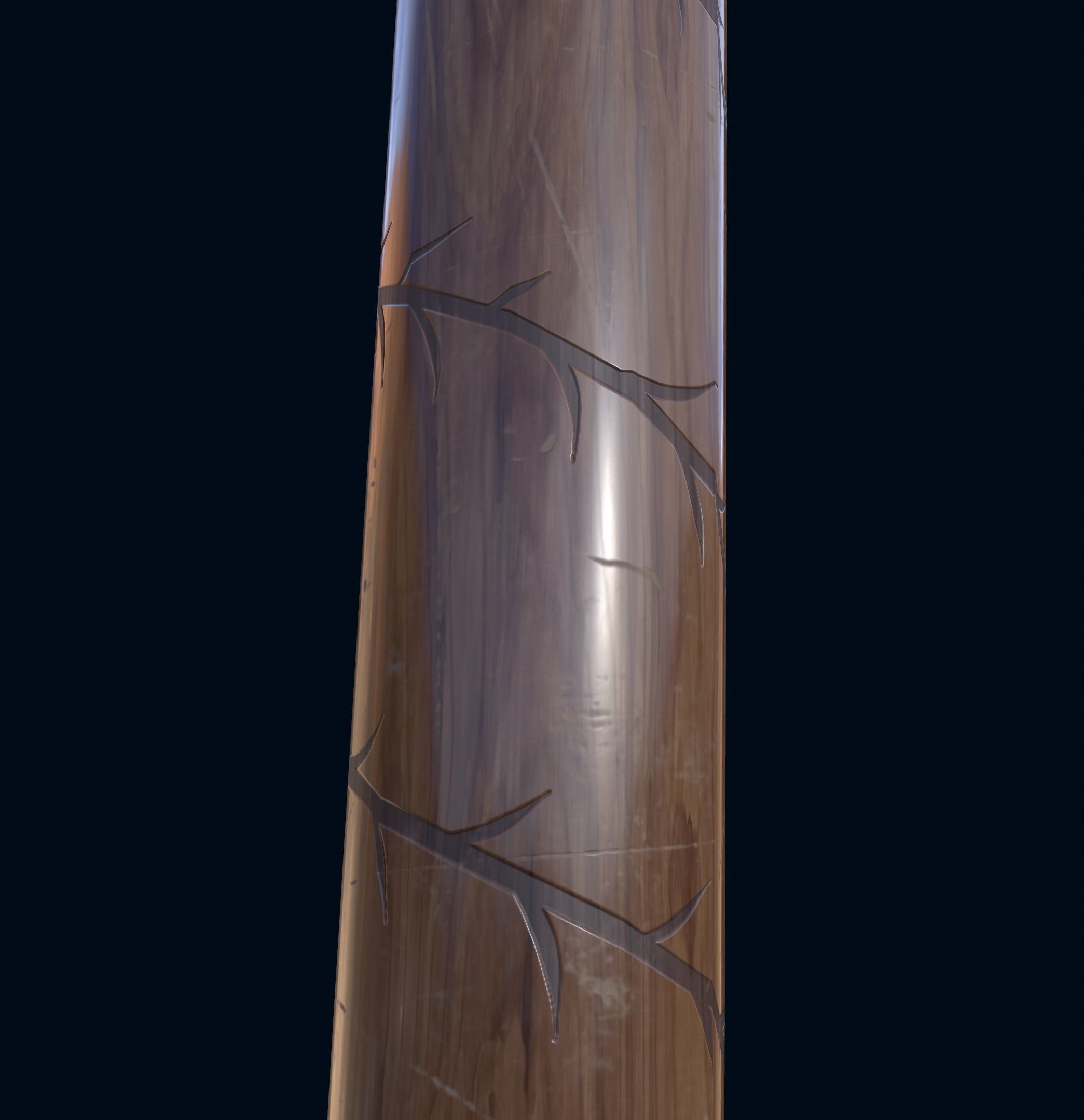 3D model Royal cane with gold engraved parts VR / AR / low-poly | CGTrader