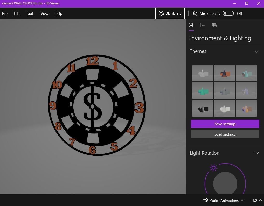 poker chips wall clock 3D model 3D printable | CGTrader