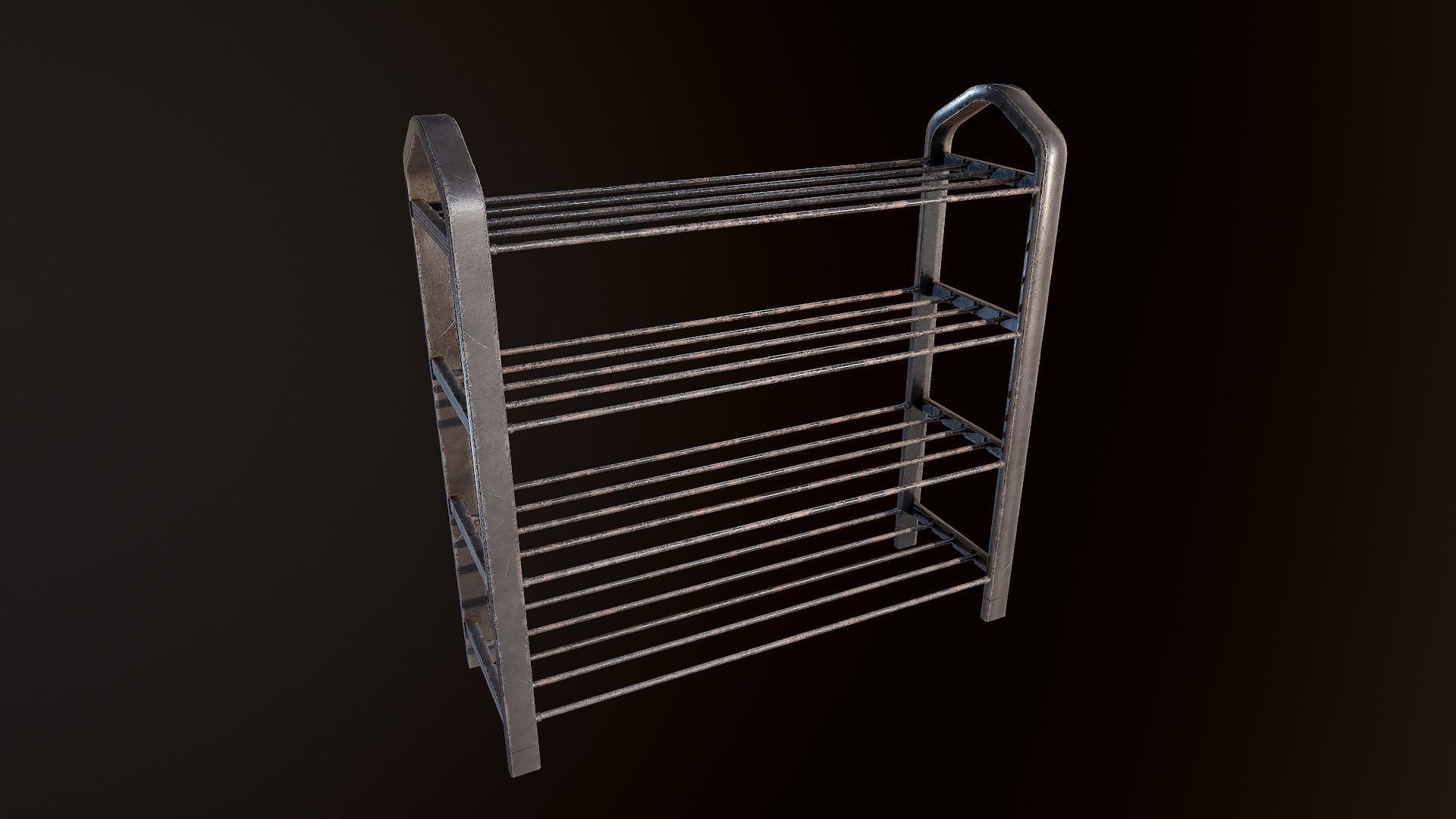 3D model Metal Used Shoe Rack VR / AR / low-poly | CGTrader