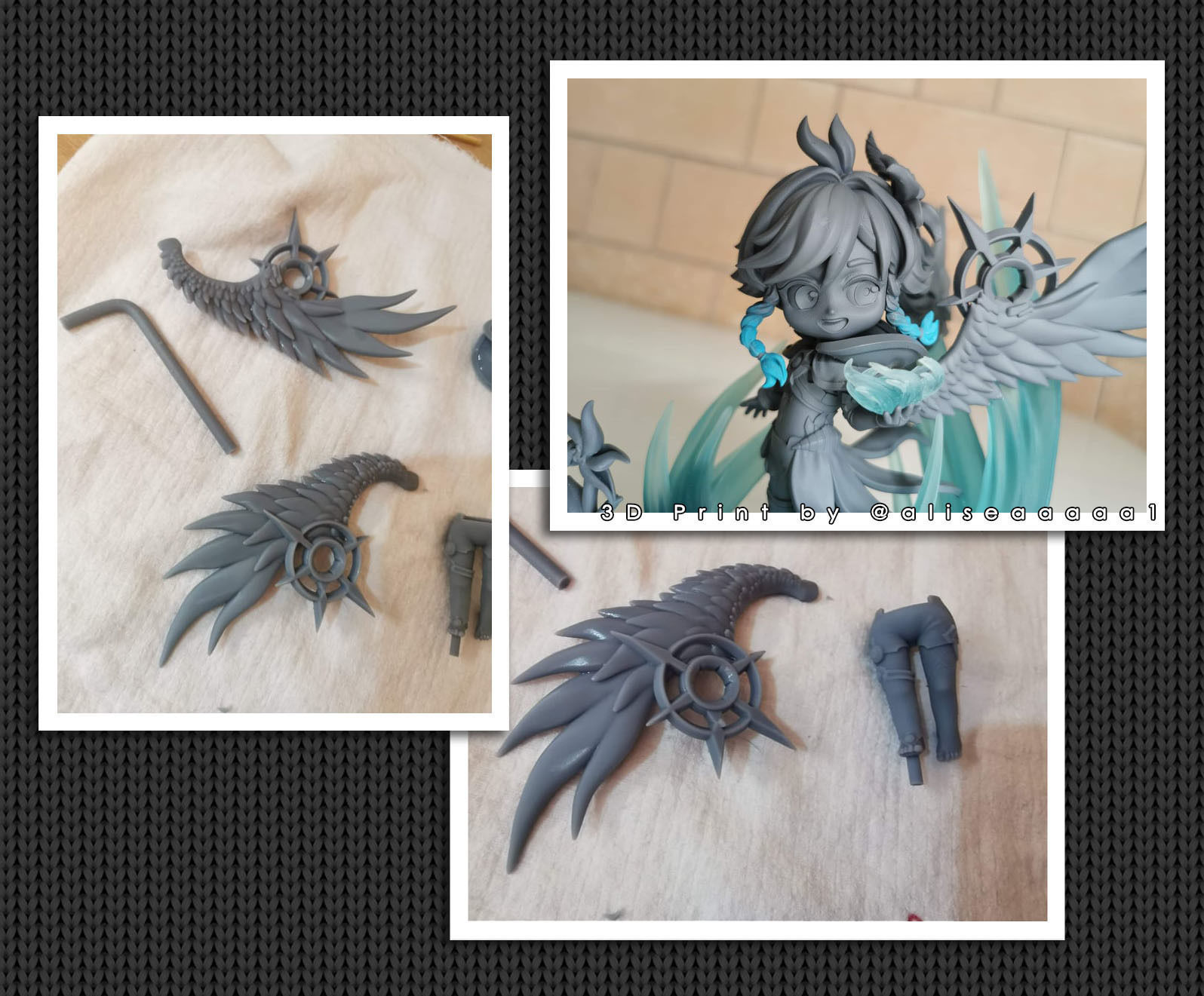 Genshin Impact Archon Venti Chibi with Special Effect and Base 3D model ...