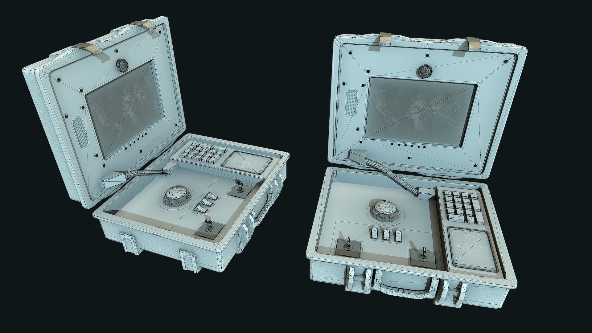 3D model Nuclear Bomb Suitcase VR / AR / low-poly | CGTrader