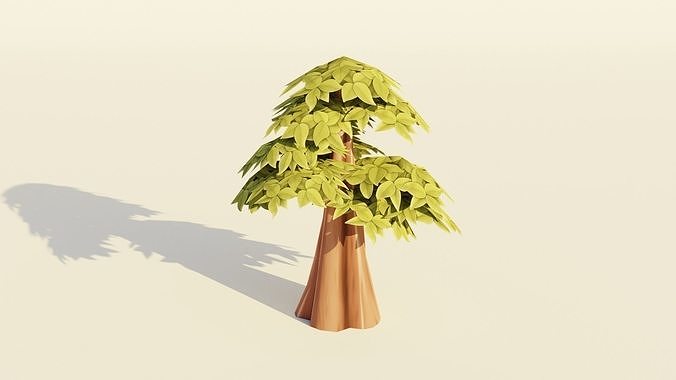 3D model Tree Cartoon Stylized Hand painted VR / AR / low-poly | CGTrader