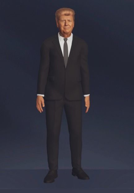 3D model Realistic Donald Trump 3D Character VR / AR / low-poly | CGTrader