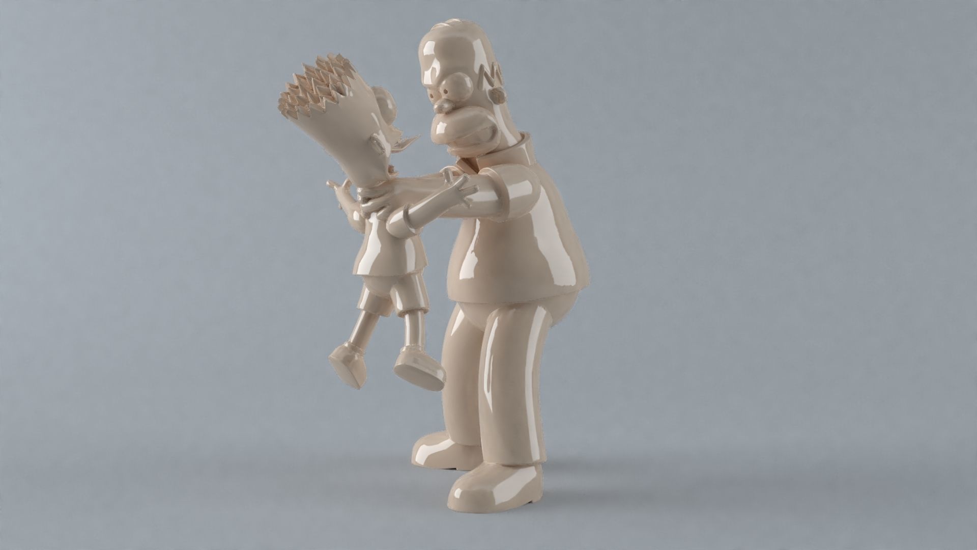 Homer y Bart Strangle 3D model 3D printable | CGTrader