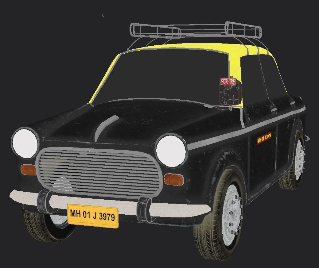 Padmini Taxi 3D model | CGTrader