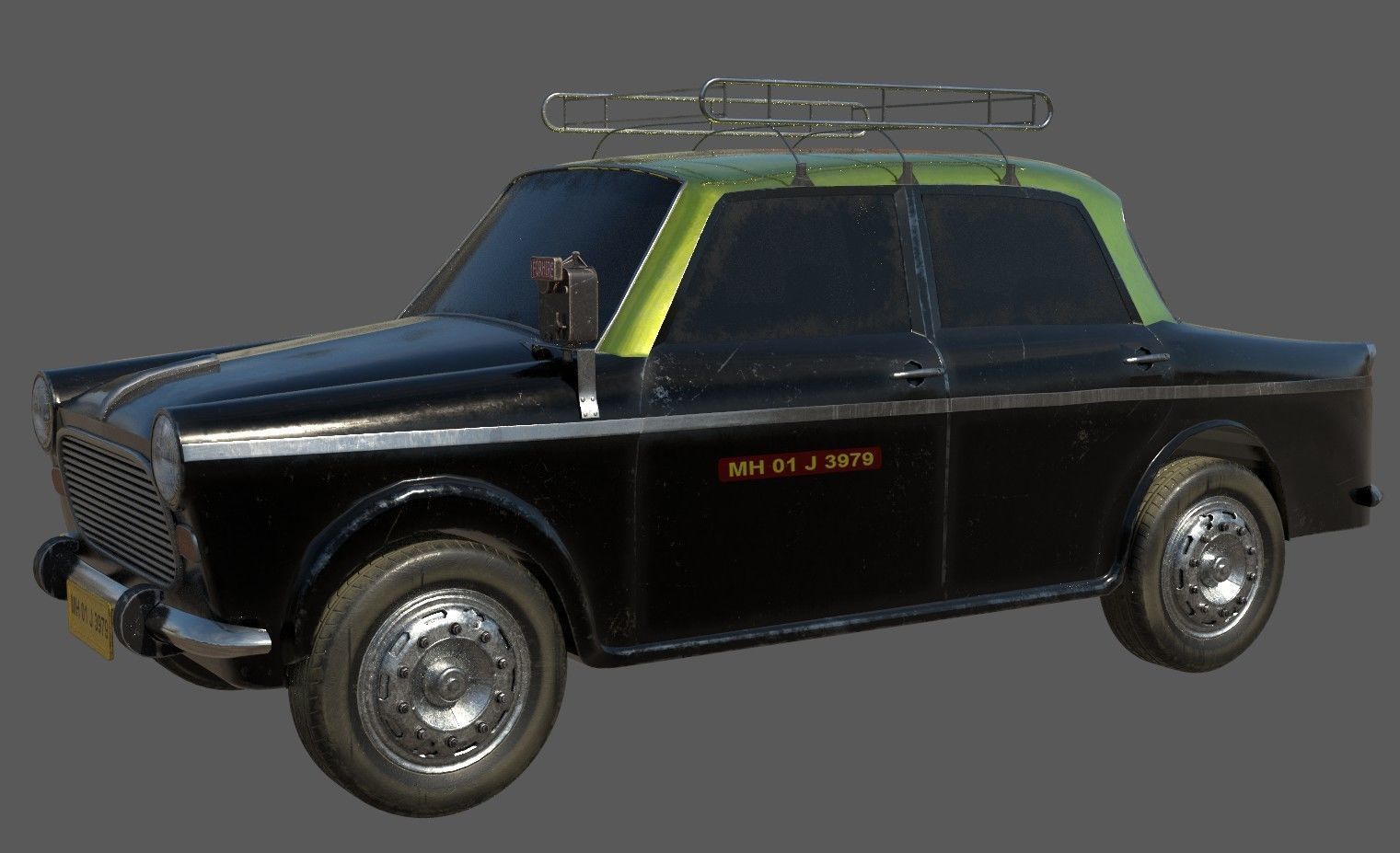Padmini Taxi 3D model | CGTrader