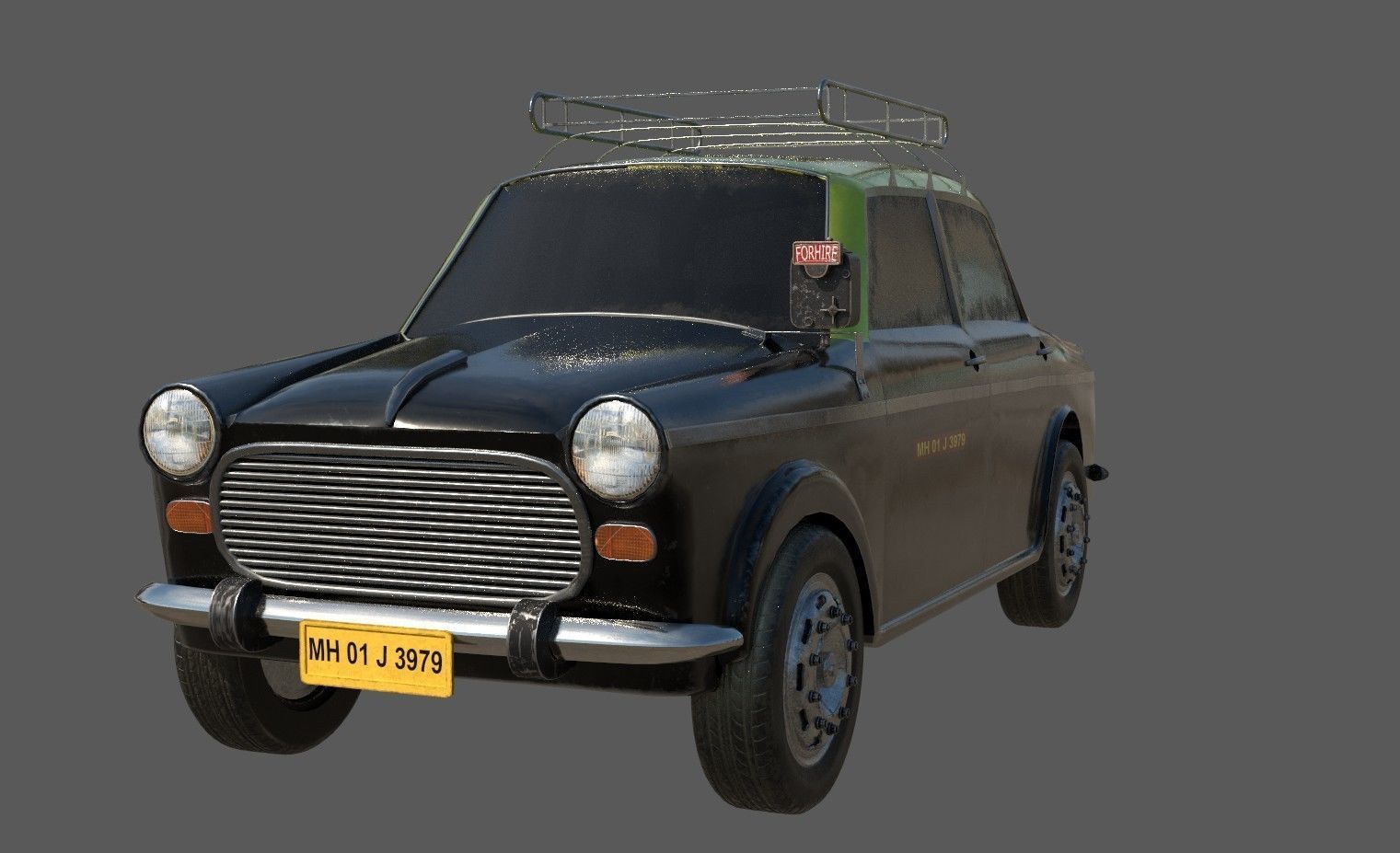 Padmini Taxi 3D model | CGTrader