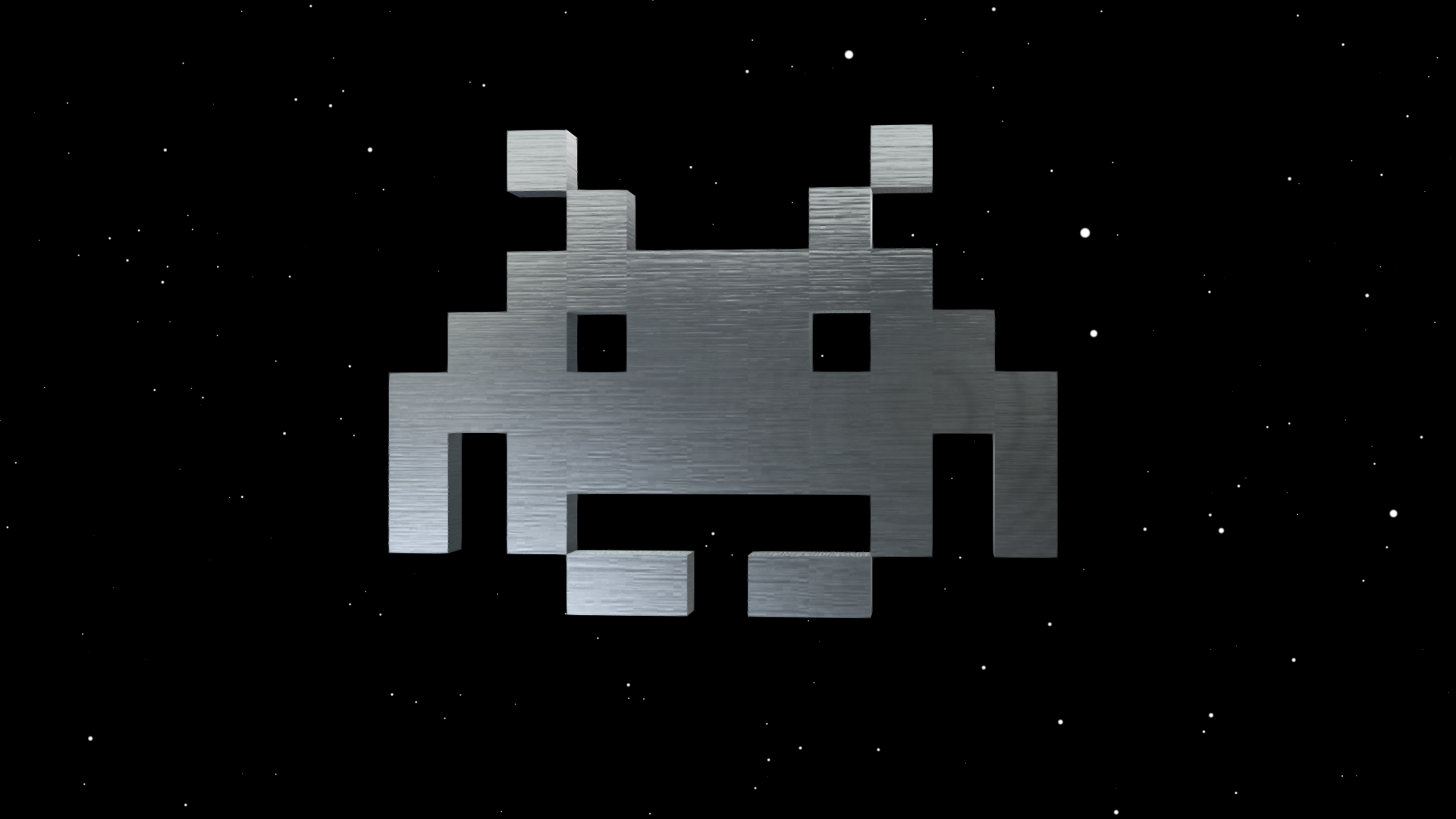 Classic Space Invader 3d Model Game Ready Obj 3ds 