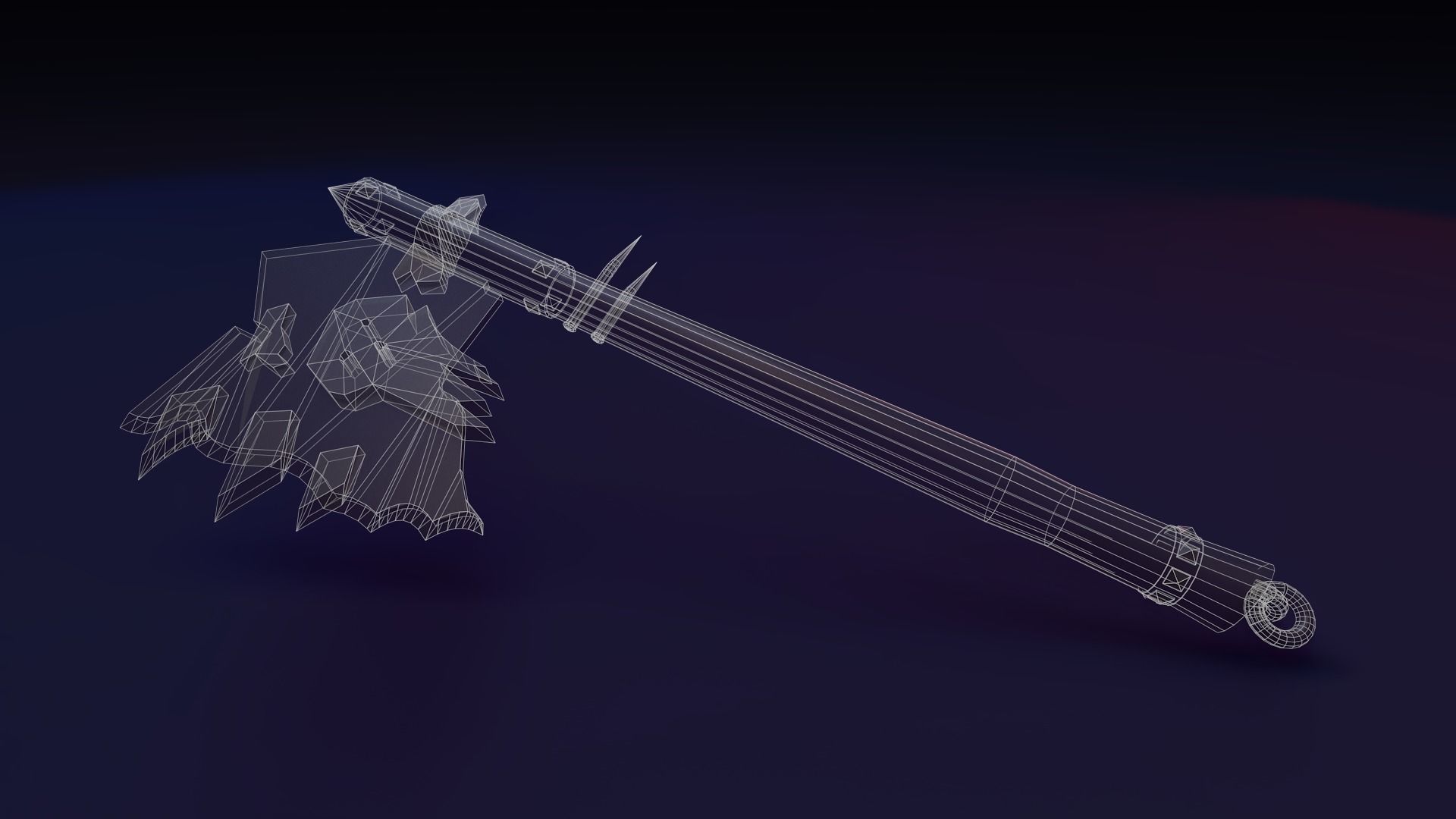 3D model Ork Axe Choppa Low Poly Model VR / AR / low-poly | CGTrader