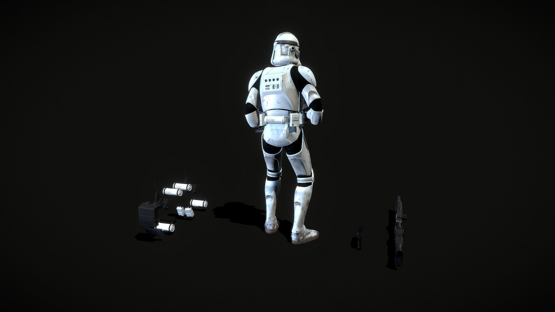 3D model Clone Trooper Phase 2 Standard trooper VR / AR / low-poly ...