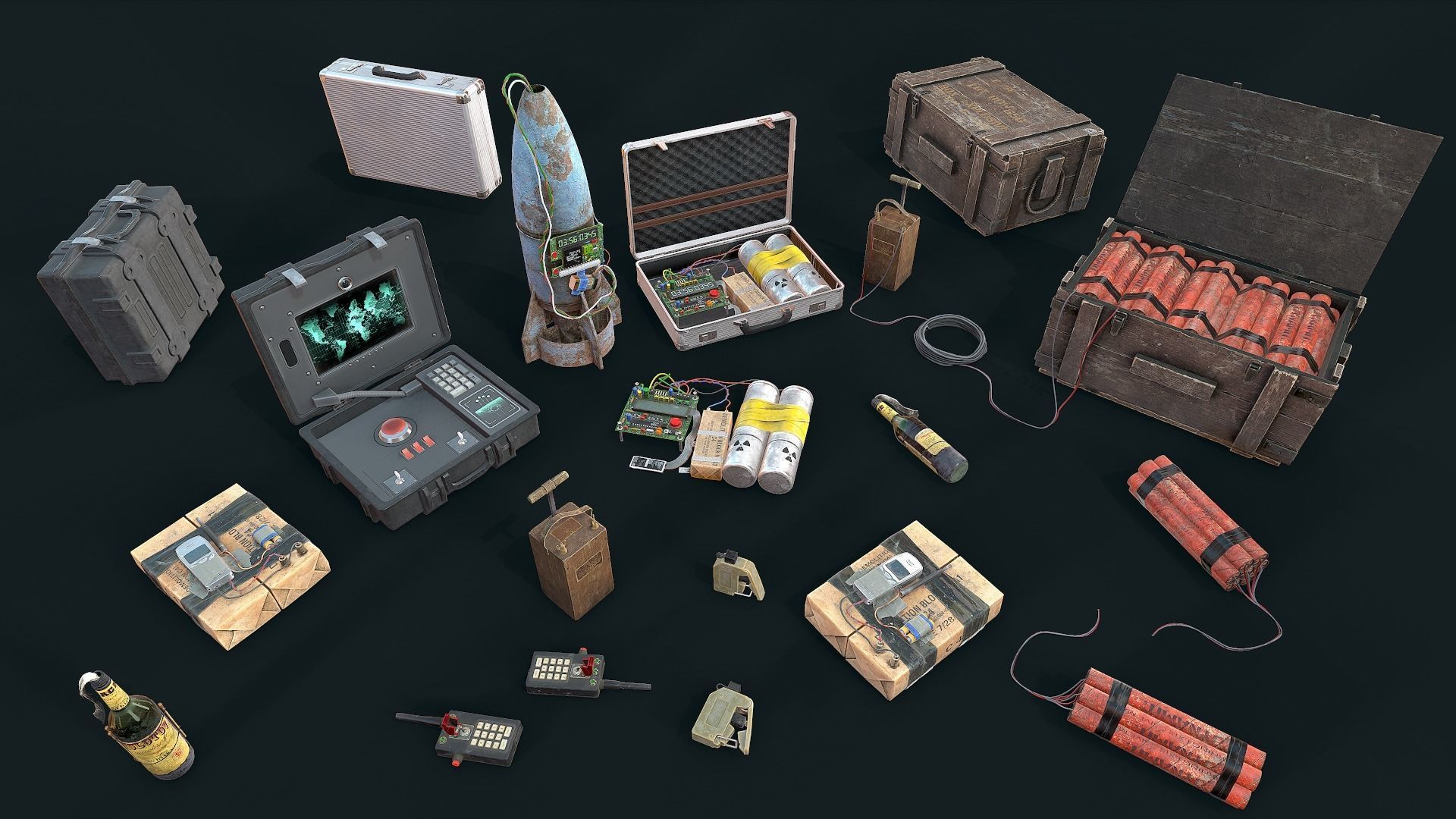 3D model Explosive Devices VR / AR / low-poly | CGTrader