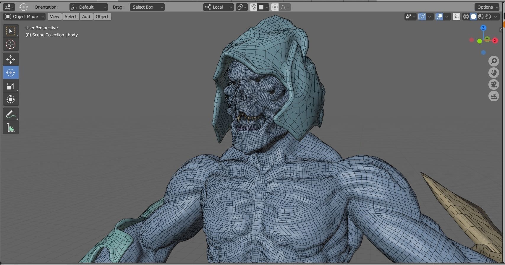 3D model Fantasy corrupted warrior VR / AR / low-poly rigged animated ...