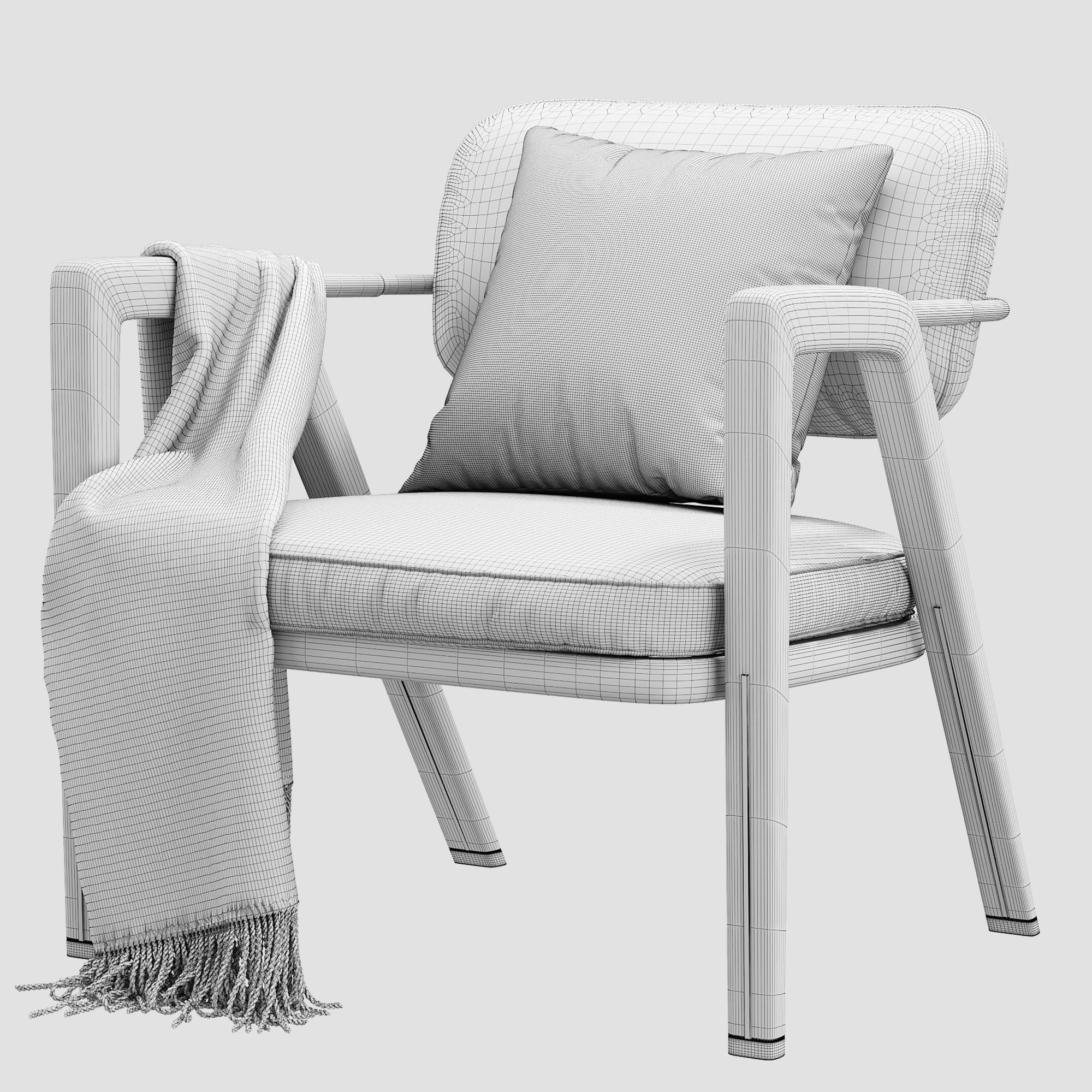 Giorgetti ELSA Lounge chair 3D model | CGTrader