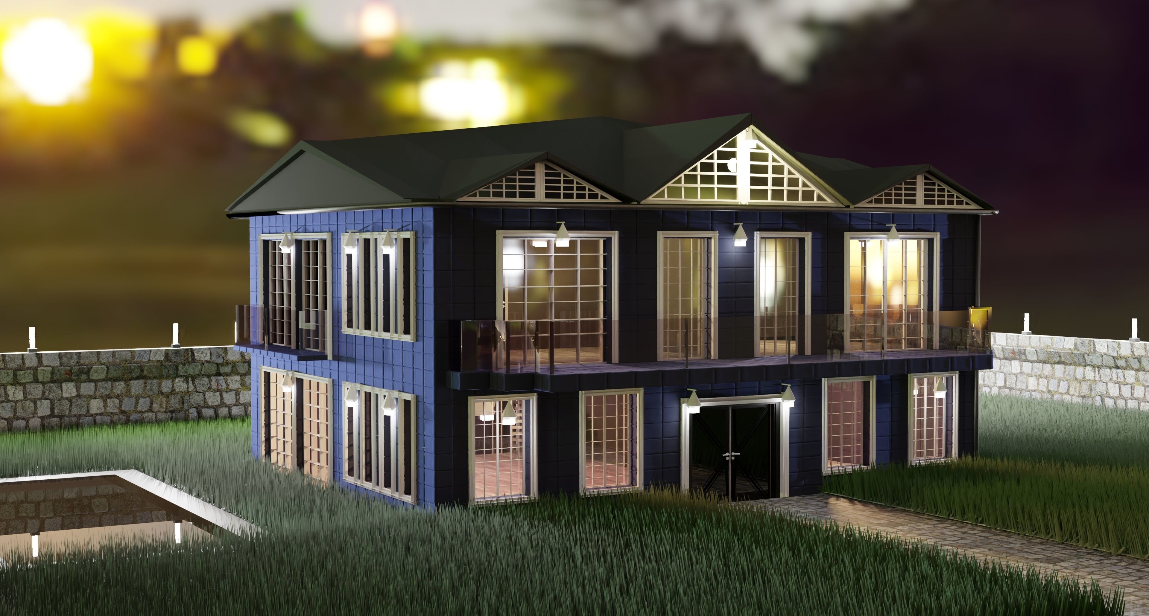 LUXURY HOUSE free 3D model | CGTrader