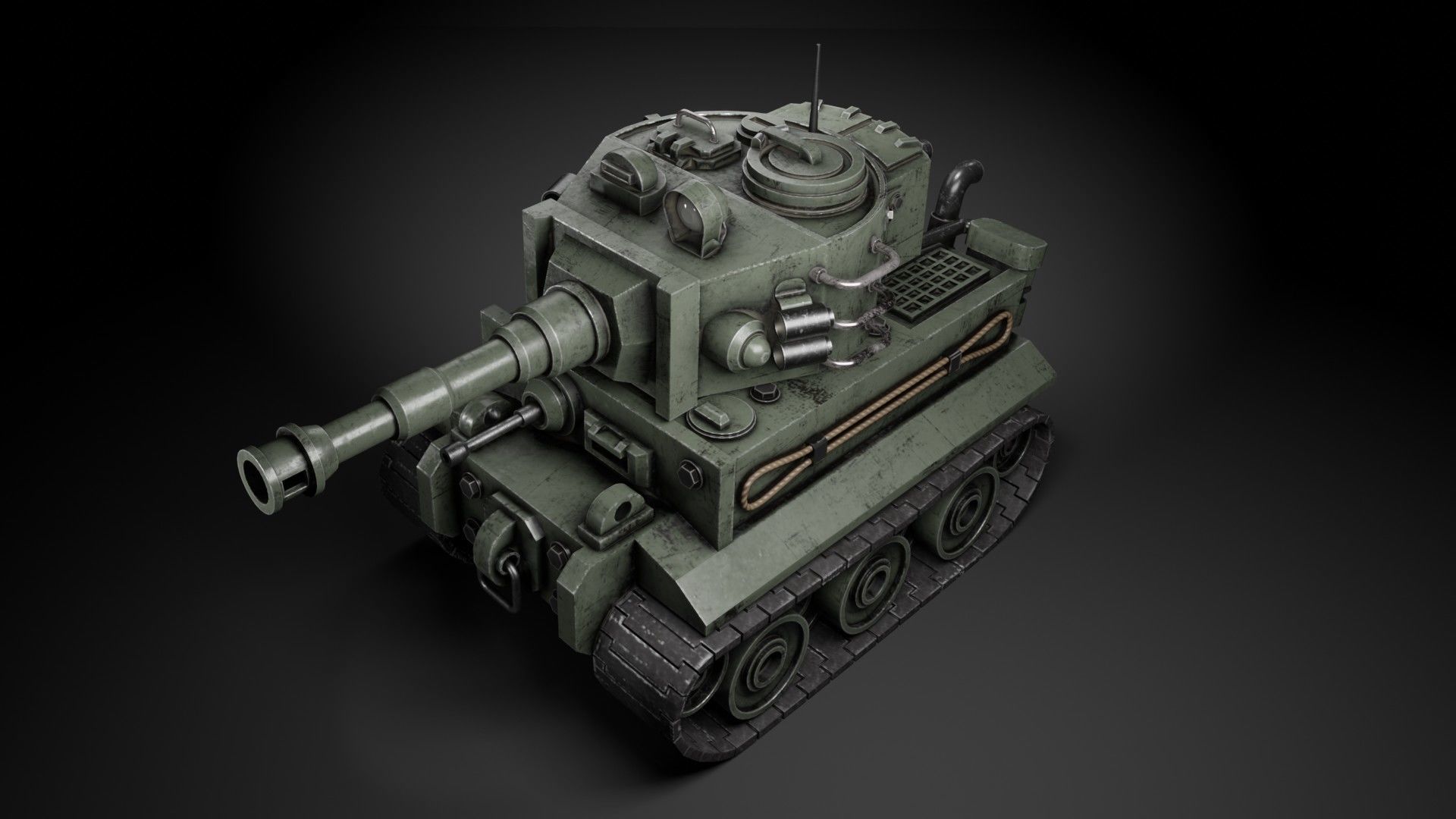 3D model Stylized battle tank Tiger VR / AR / low-poly | CGTrader