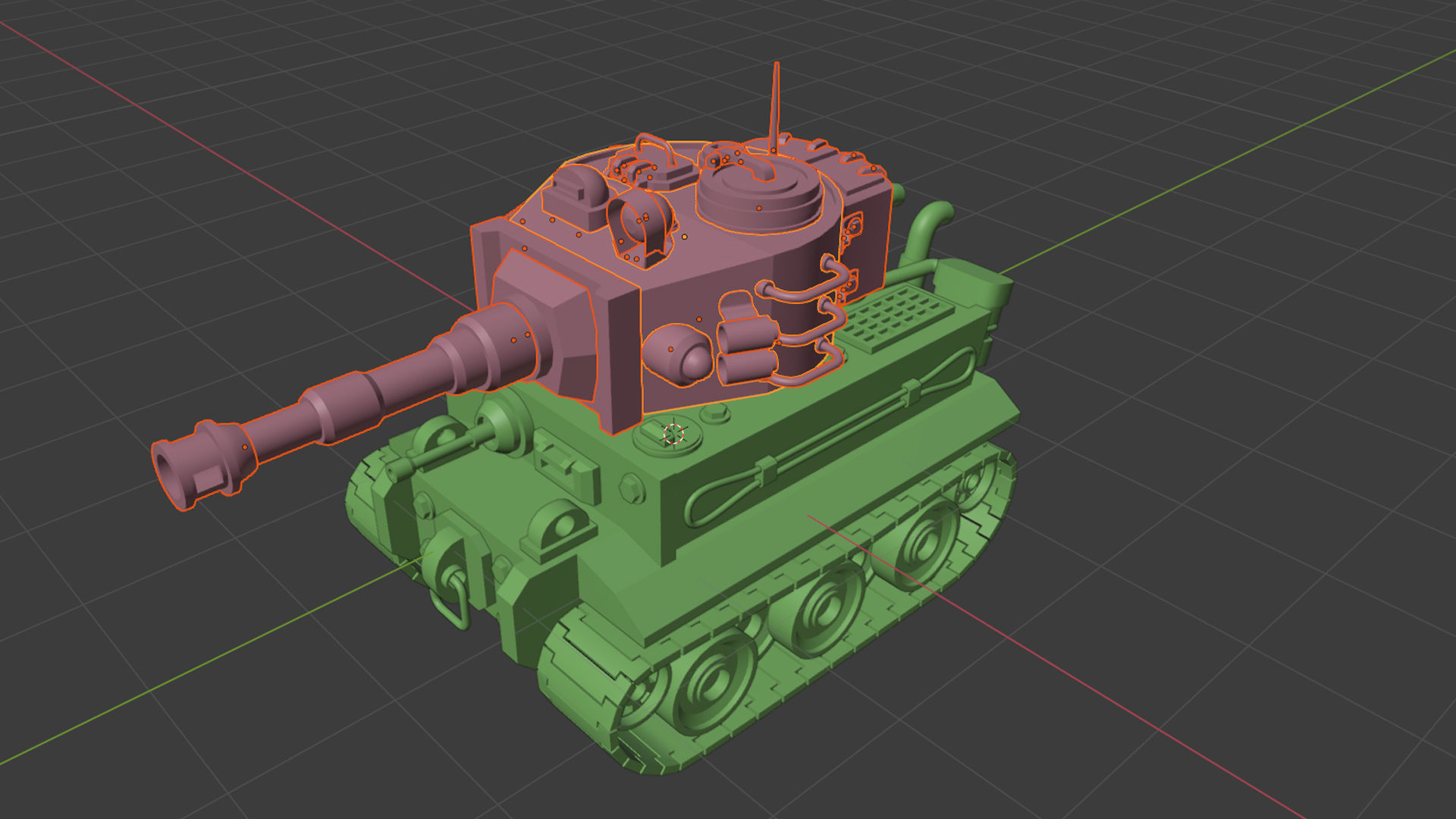 3D model Stylized battle tank Tiger VR / AR / low-poly | CGTrader