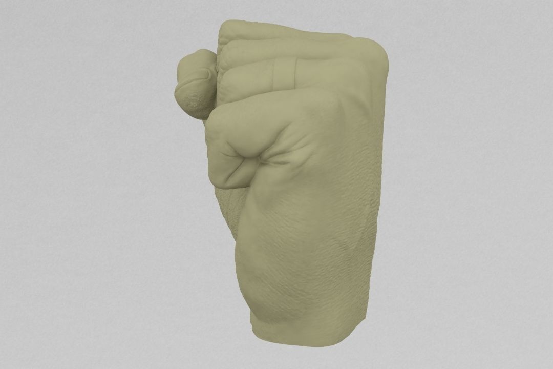 Closed Fist 3D model 3D printable | CGTrader