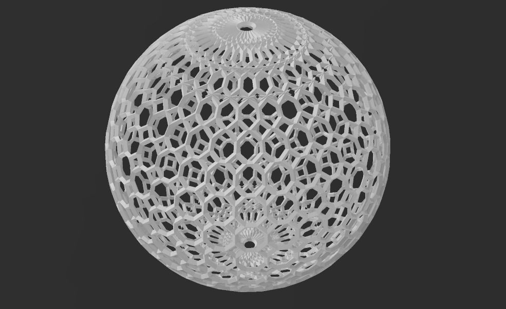 Lattice sphere hexagon 3D model 3D printable | CGTrader