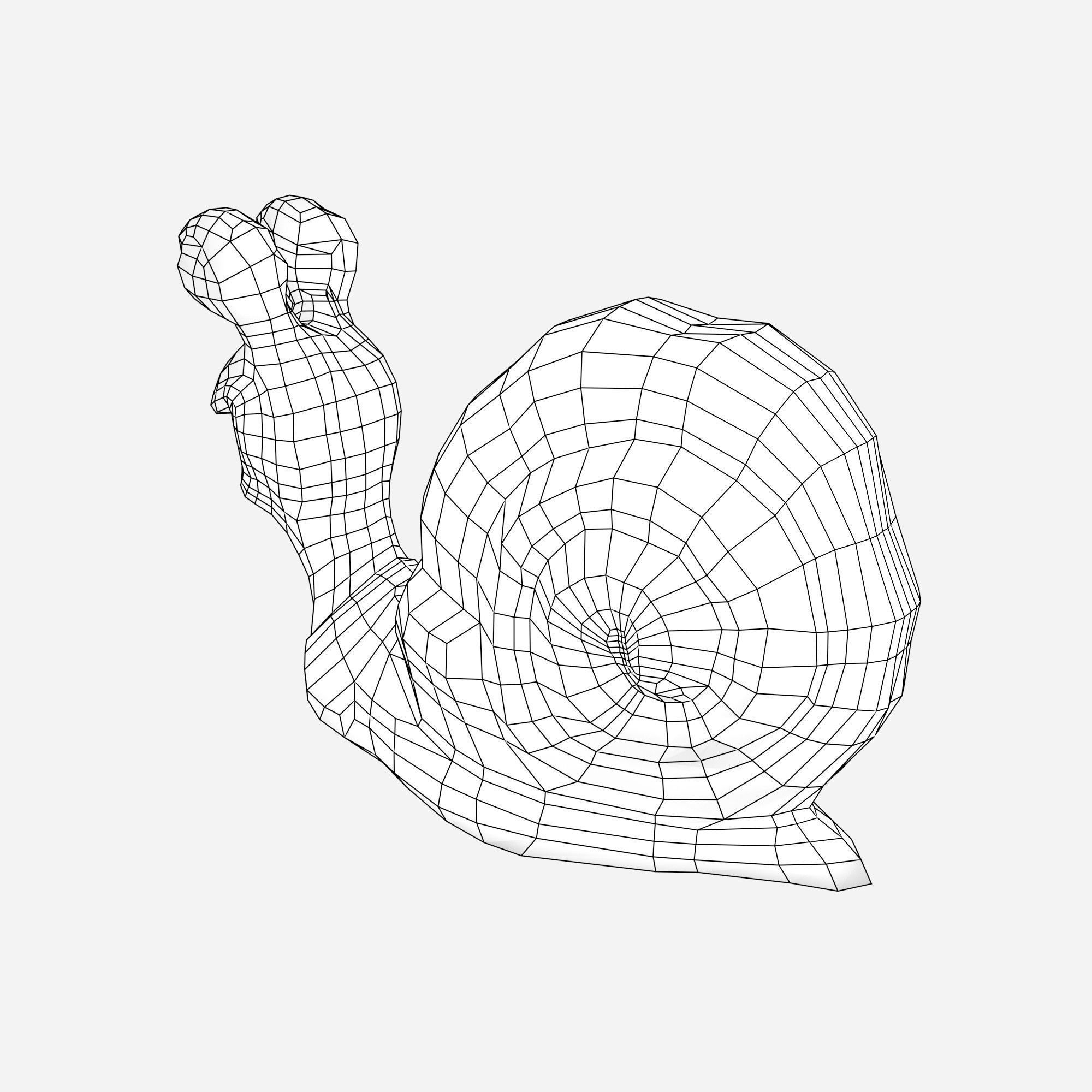 3D model Cartoonish low-poly snail VR / AR / low-poly | CGTrader