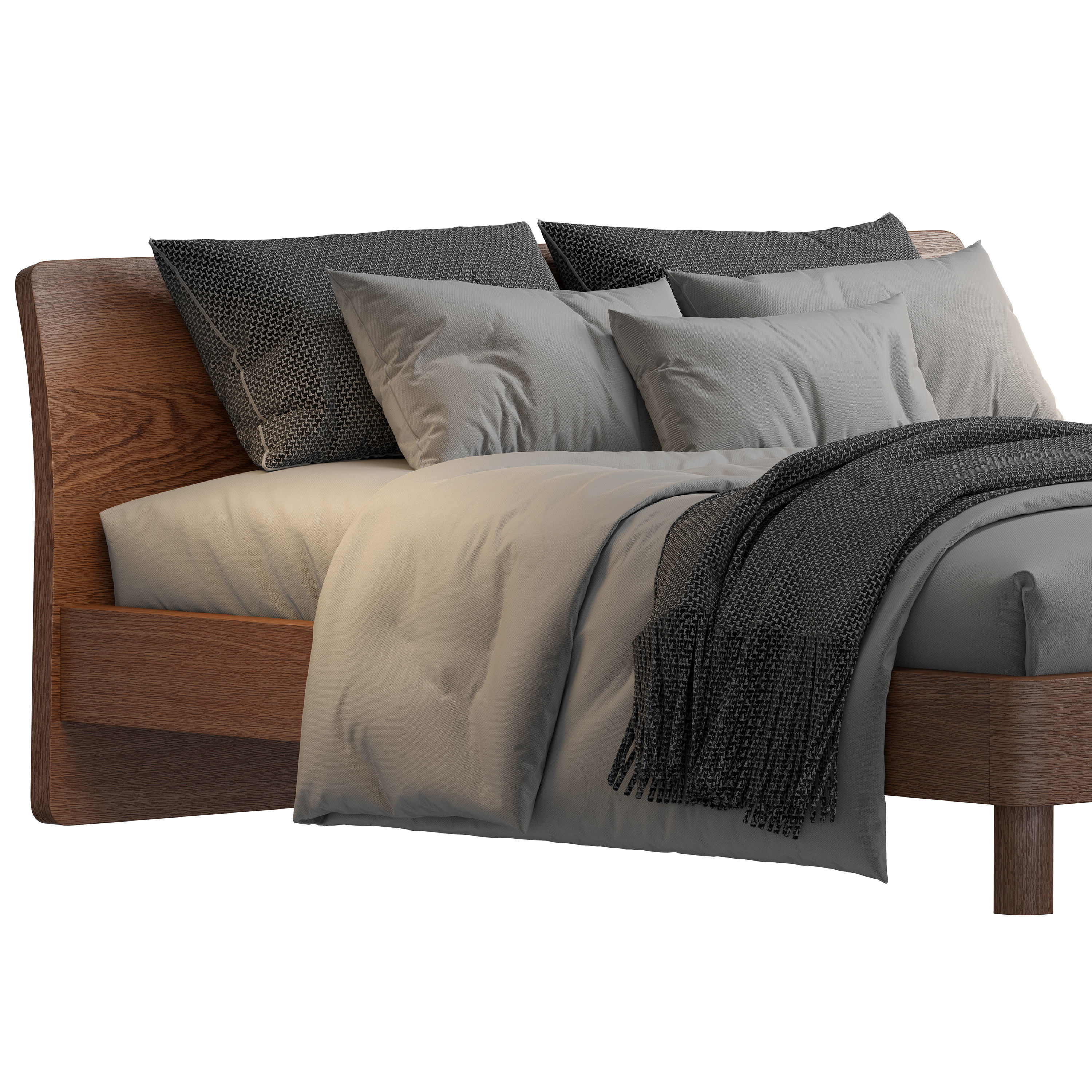 Jesse Dwayne double bed 3D model | CGTrader