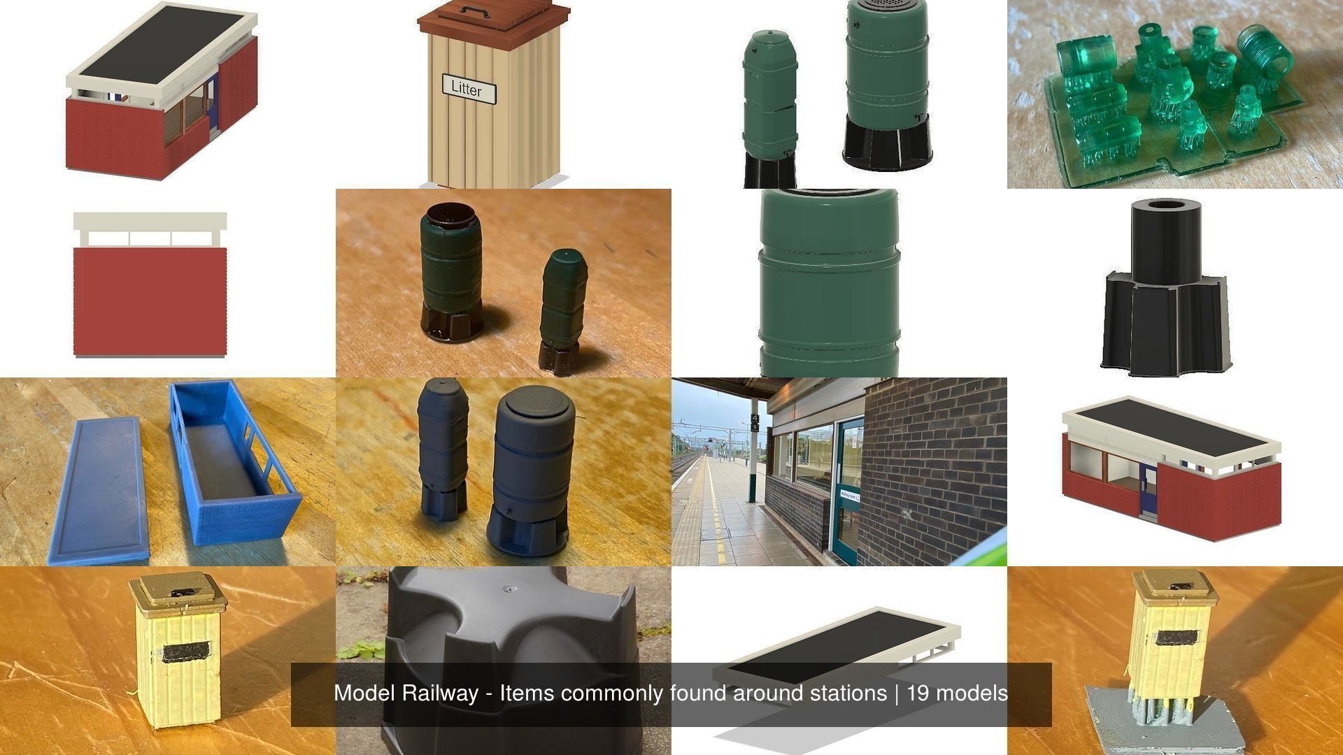 Model Railway - Items commonly found around stations 3D Model ...