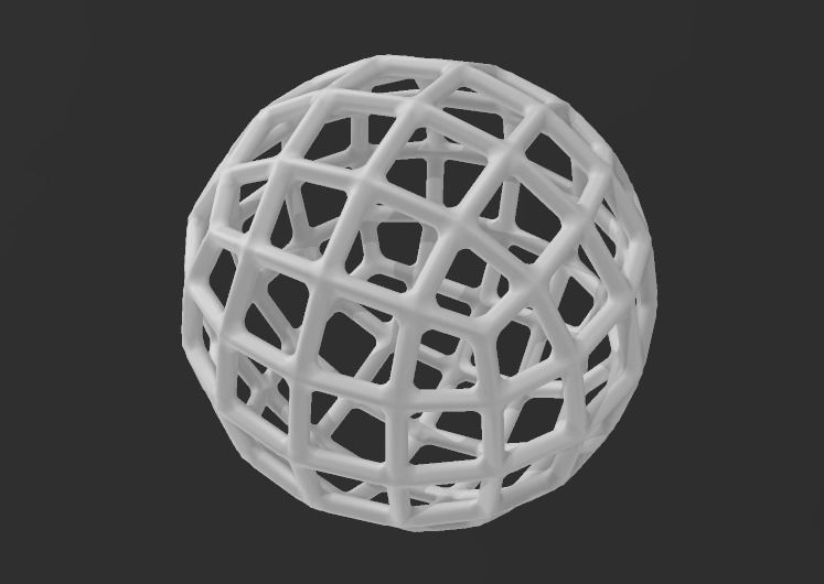 Lattice sphere 3D model 3D printable | CGTrader