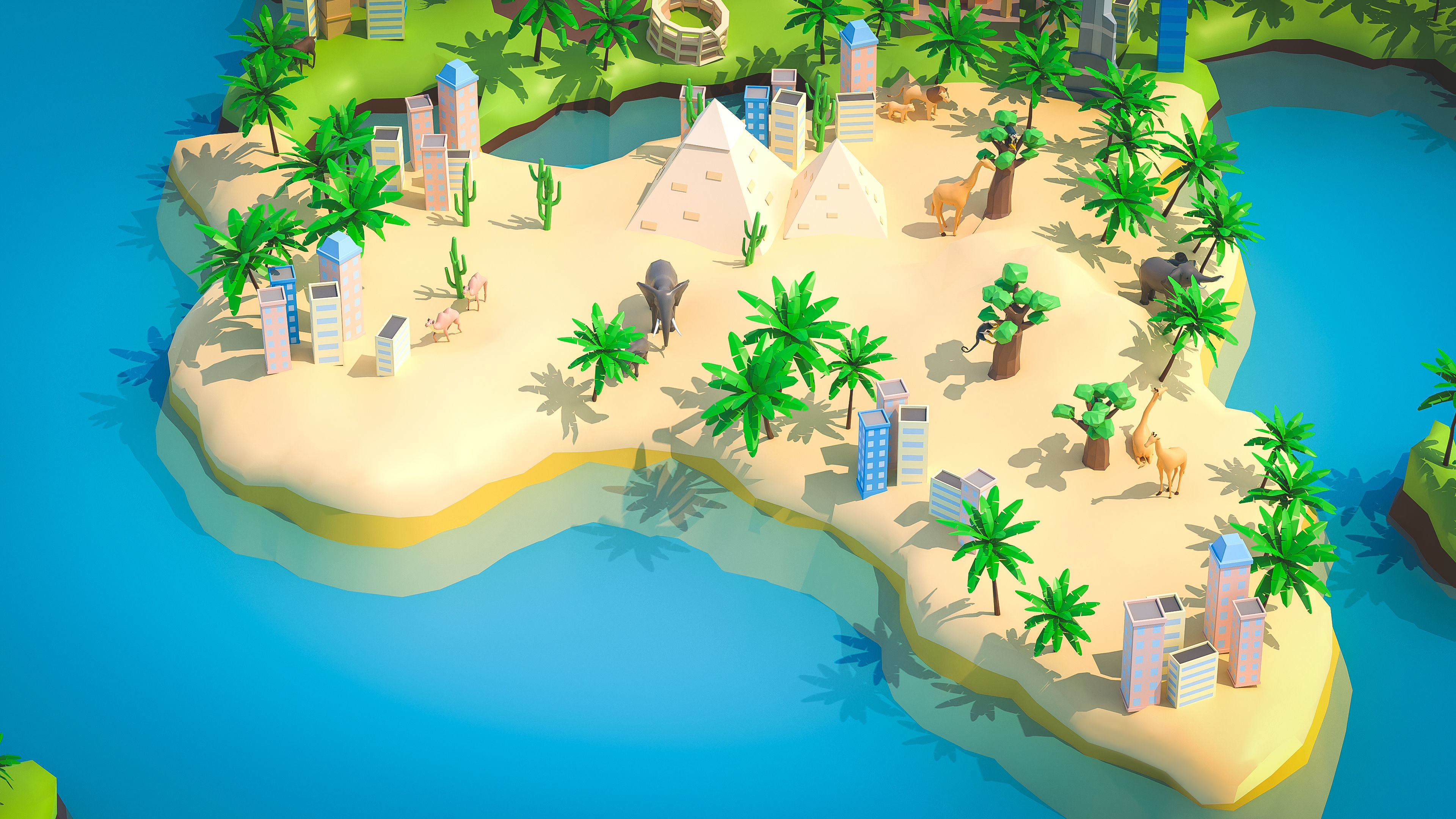 3D model World Map VR / AR / low-poly | CGTrader