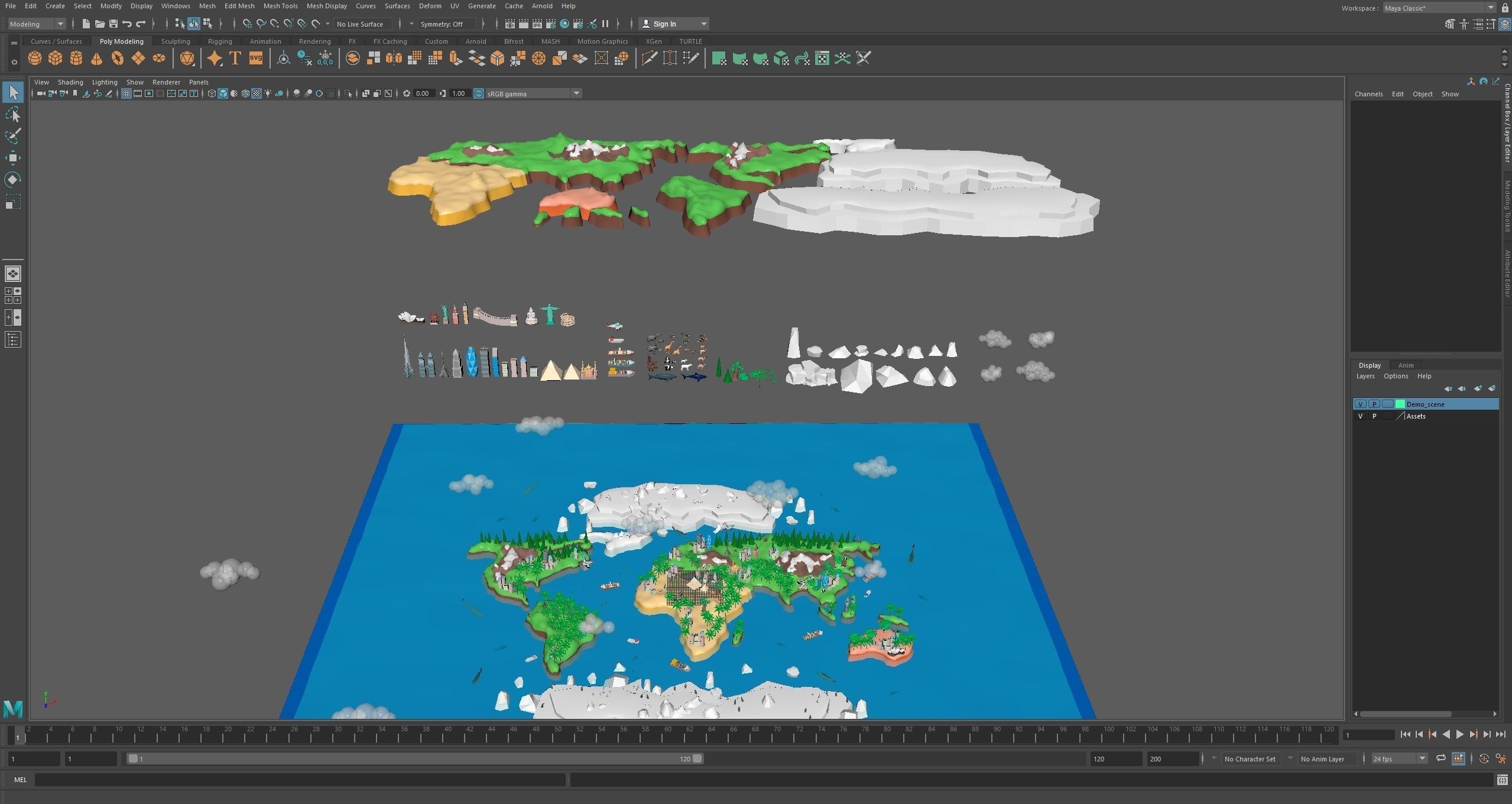 3D model World Map VR / AR / low-poly | CGTrader