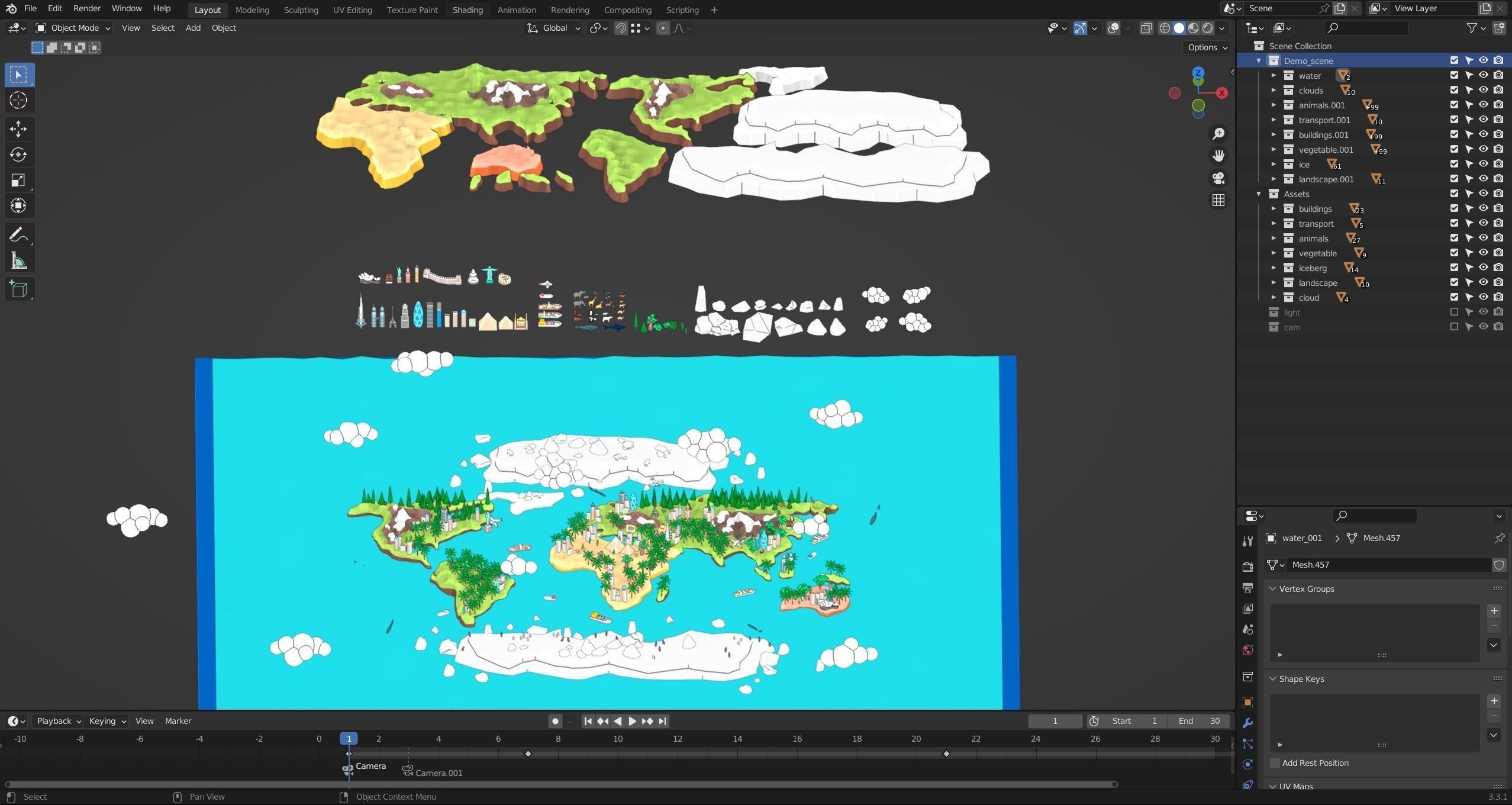 3D model World Map VR / AR / low-poly | CGTrader