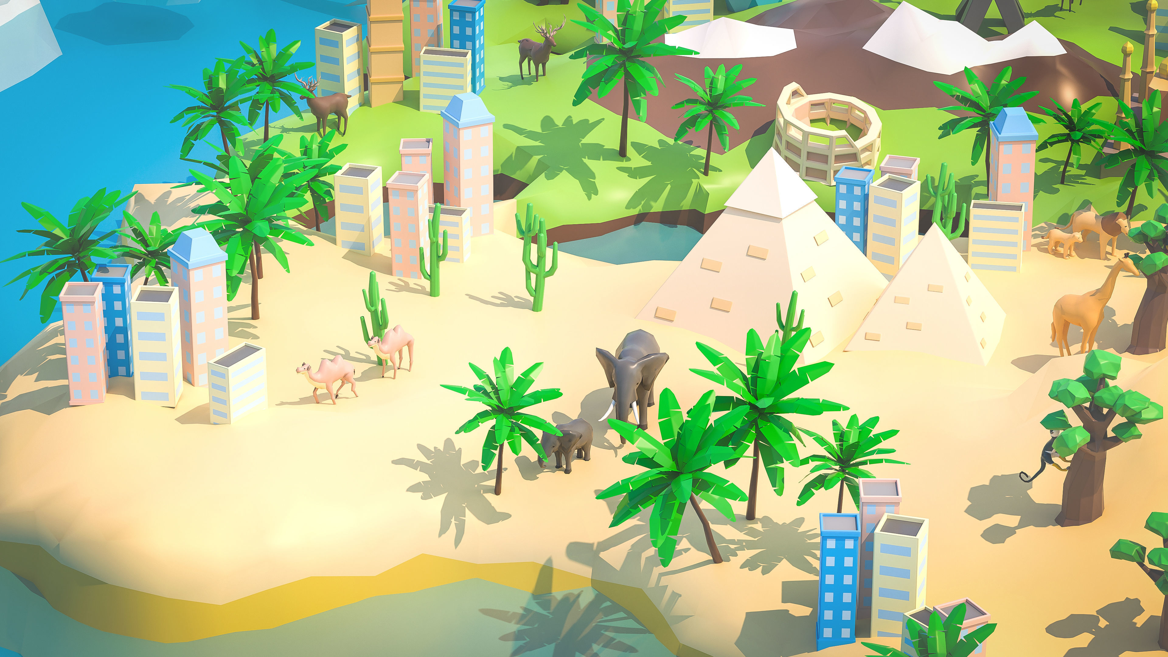 3D model World Map VR / AR / low-poly | CGTrader