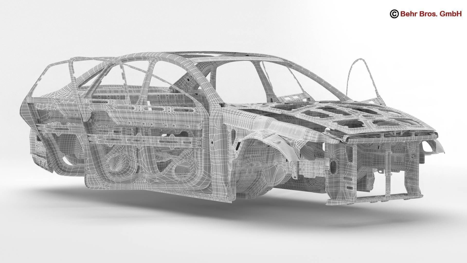 Generic Car Body in white 3D model | CGTrader