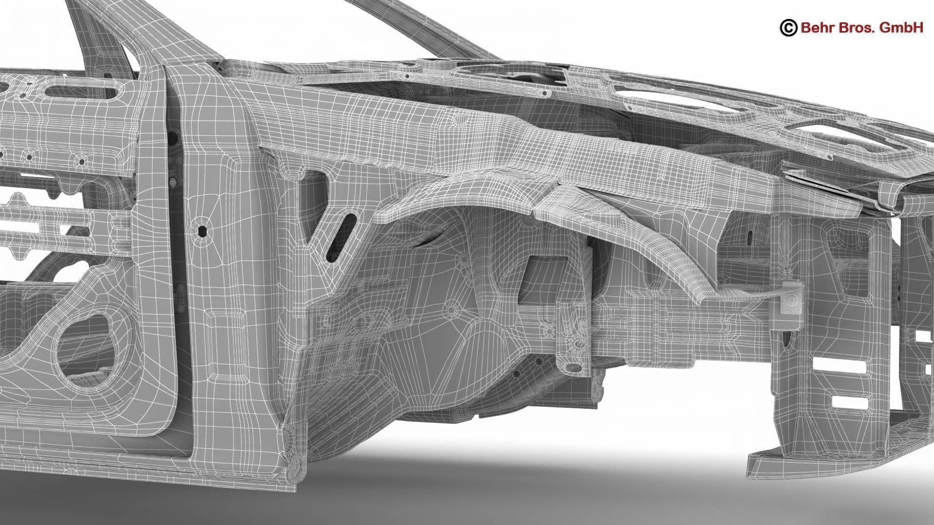 Generic Car Body in white 3D model | CGTrader