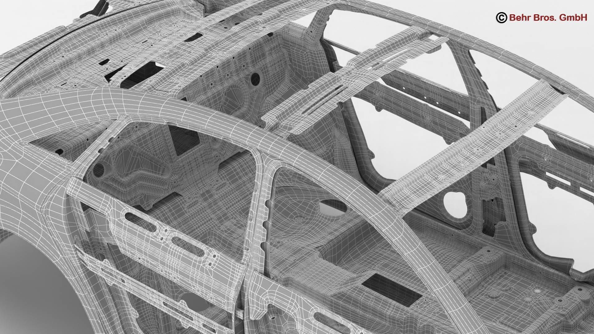 Generic Car Body in white 3D model | CGTrader