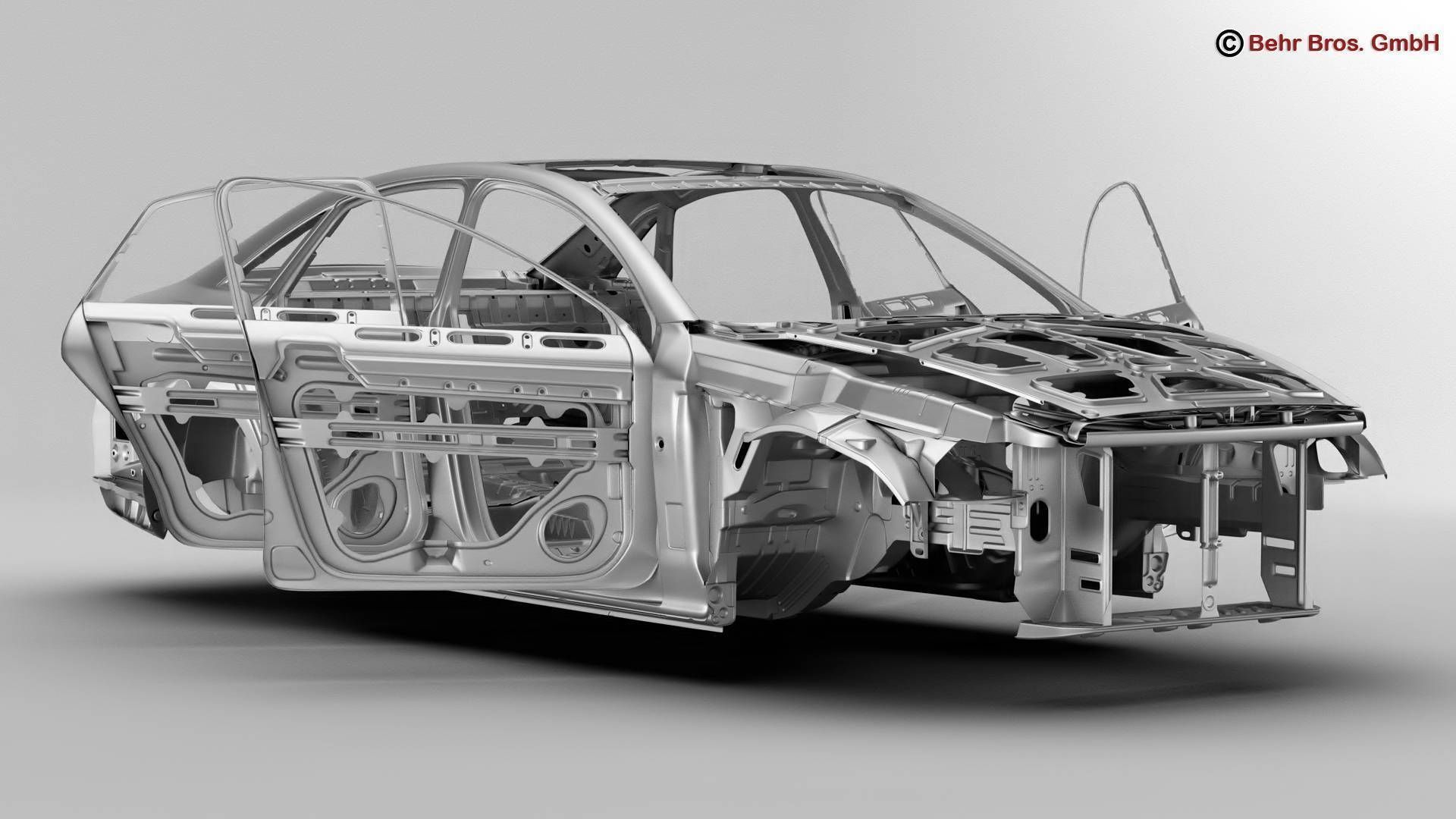 Generic Car Body in white 3D Model MAX OBJ 3DS FBX C4D LWO LW LWS ...