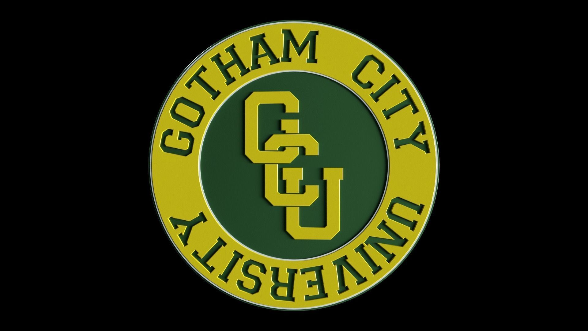 Gotham city university logo 3D model 3D model | CGTrader