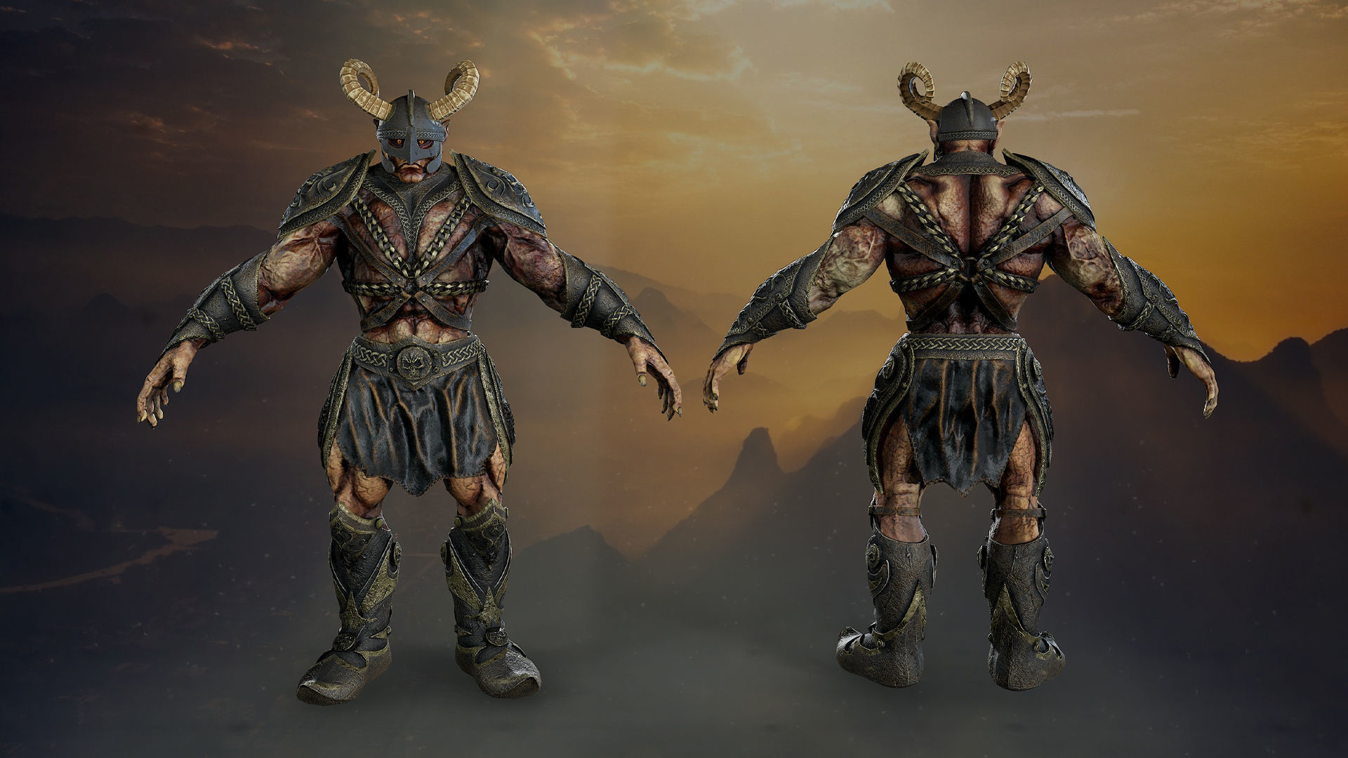 3D model Orc Warrior VR / AR / low-poly | CGTrader