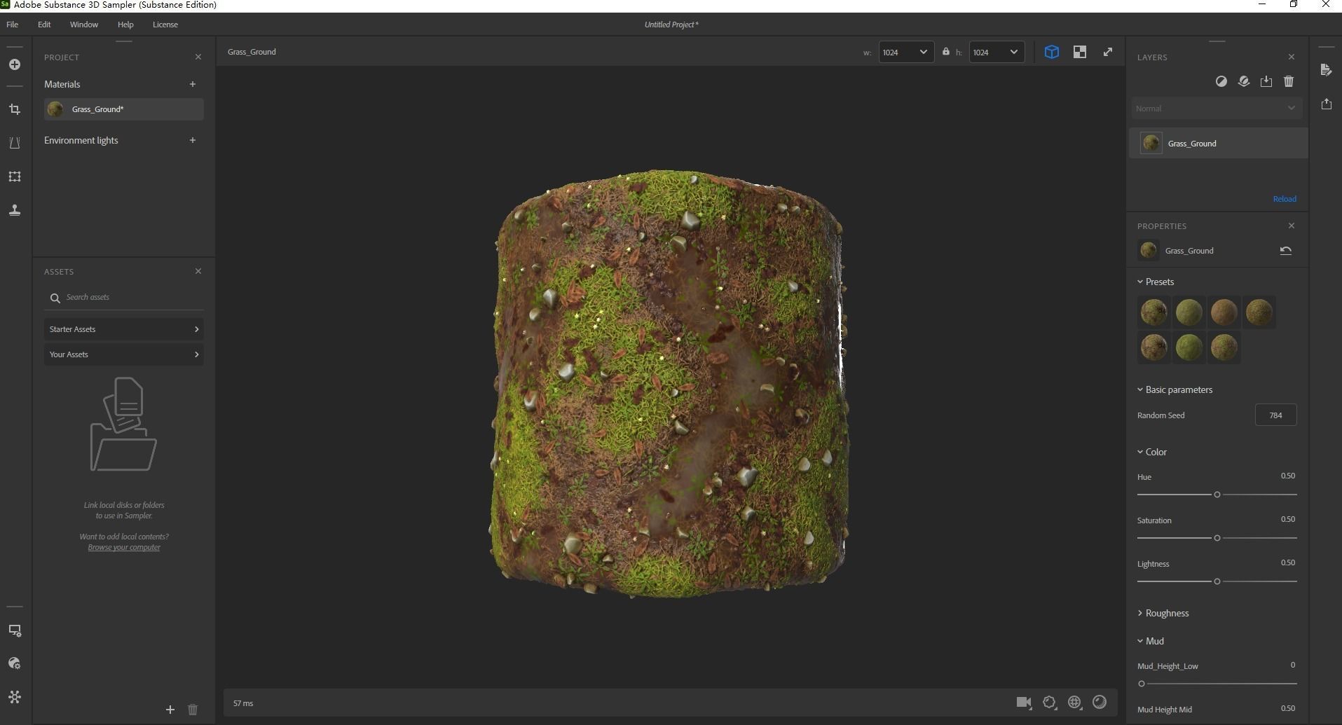 PBR Grass Ground made in substance designer Texture | CGTrader