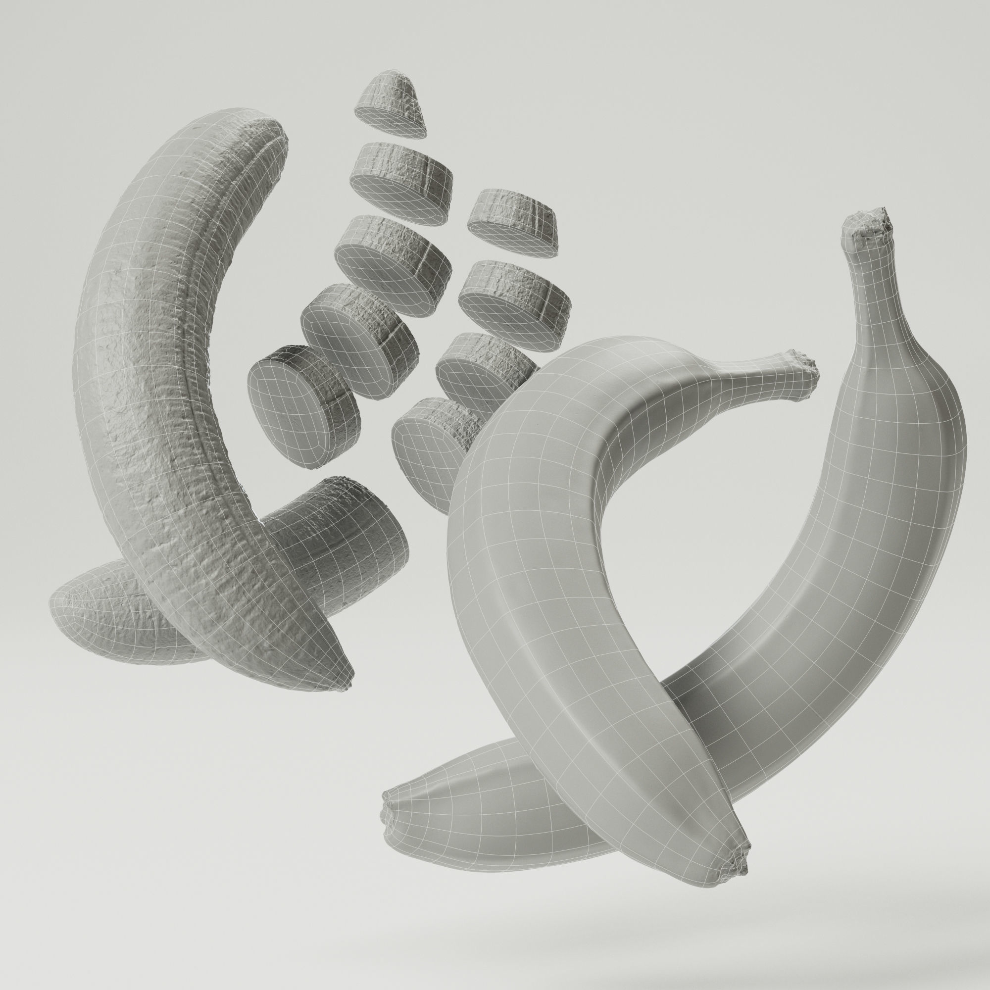 3D model Bananas VR / AR / low-poly | CGTrader