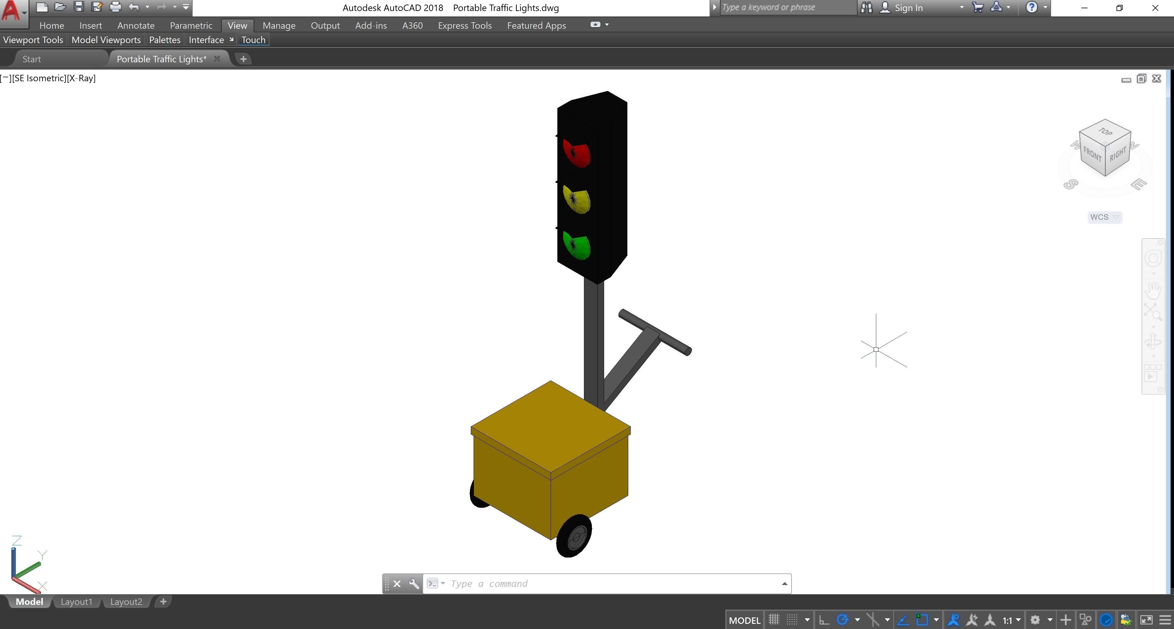 Portable Traffic Lights - Revit Family 3D model | CGTrader