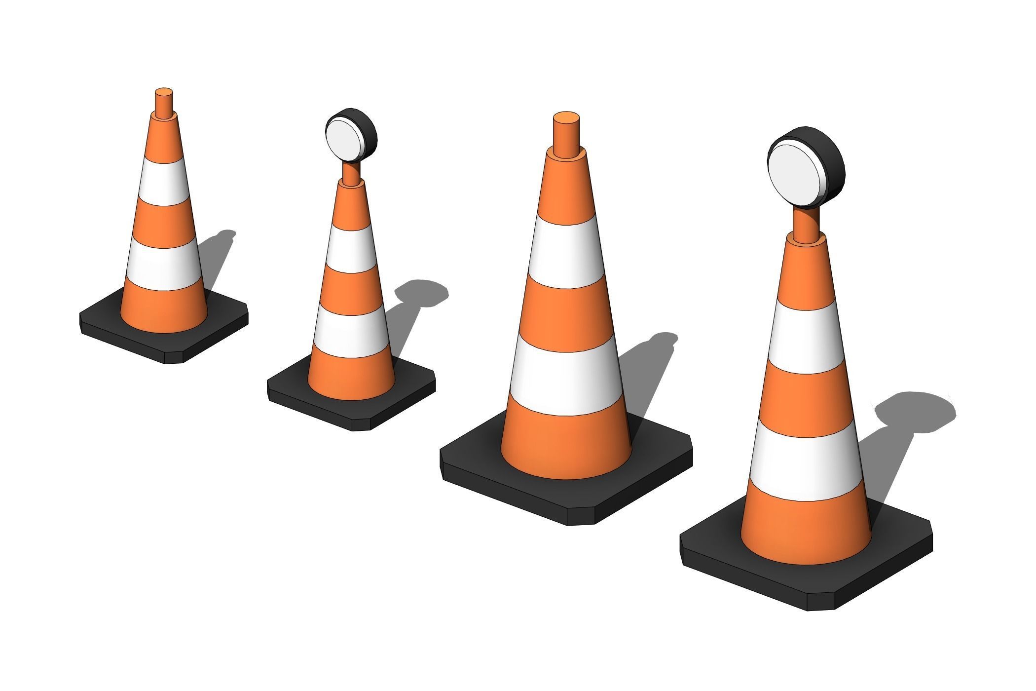 Traffic Cone - Revit Family 3D model | CGTrader