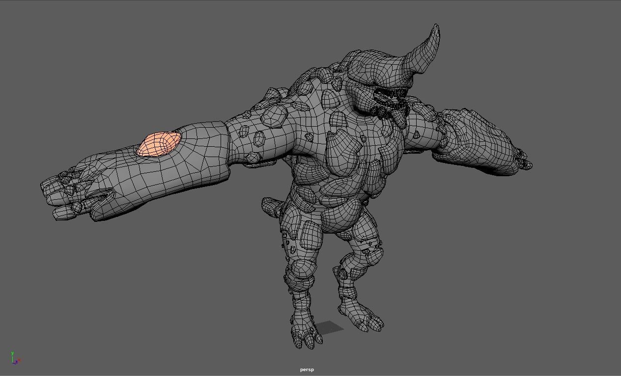 3D model Big Stone Monster VR / AR / low-poly | CGTrader