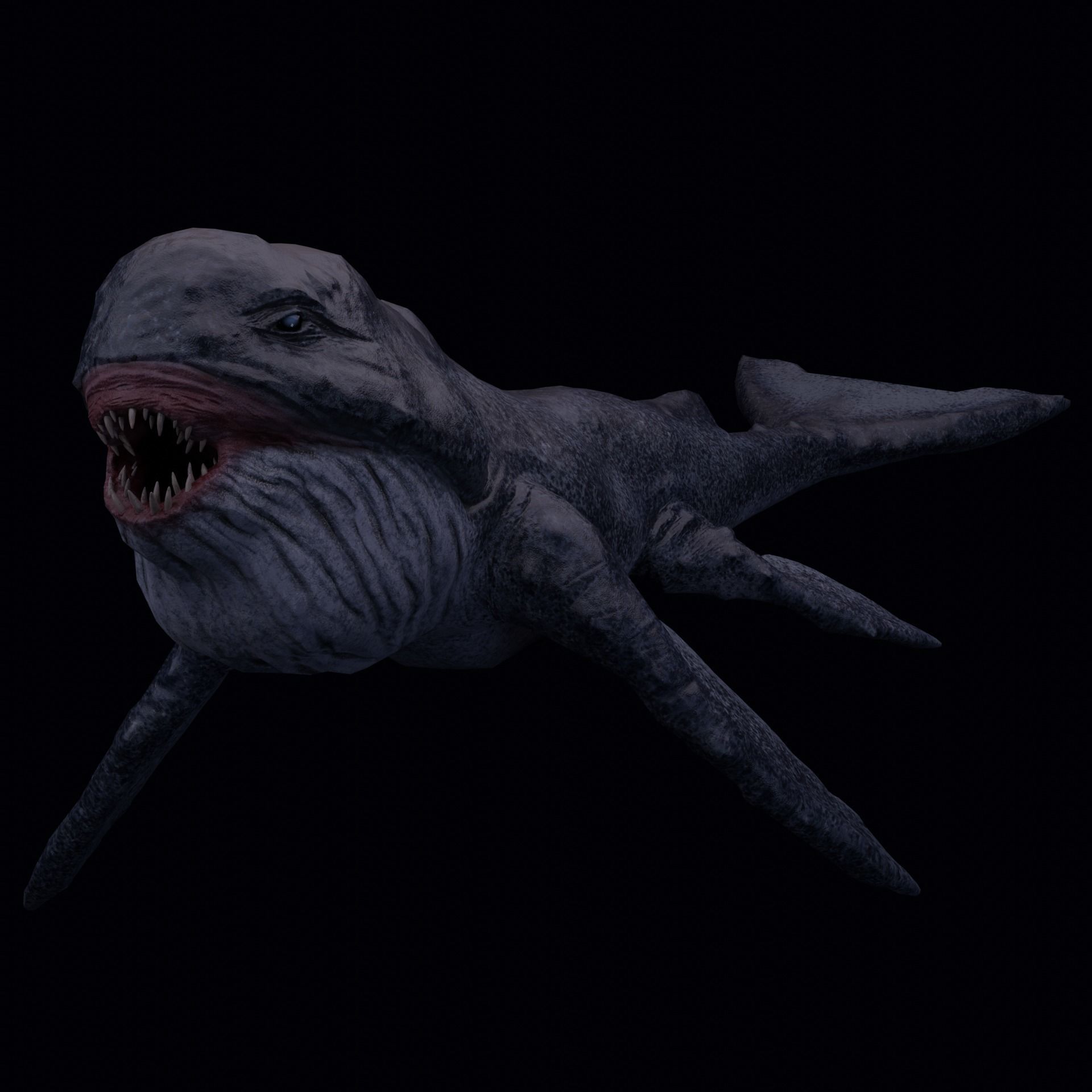 3D model whale monster VR / AR / low-poly | CGTrader