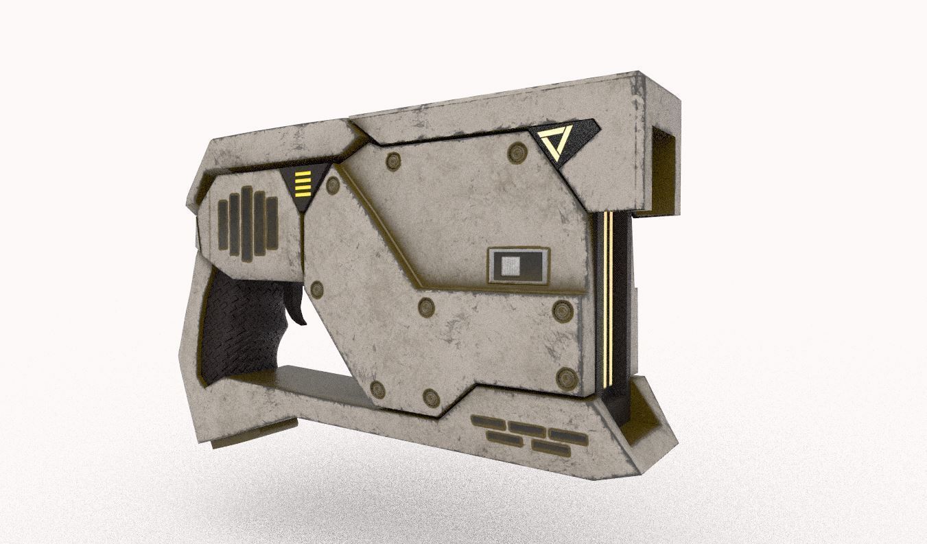 3D model 60 Gun Alphas Plus 2 Scifi Hand Gun Plus Tutorial VR / AR ...