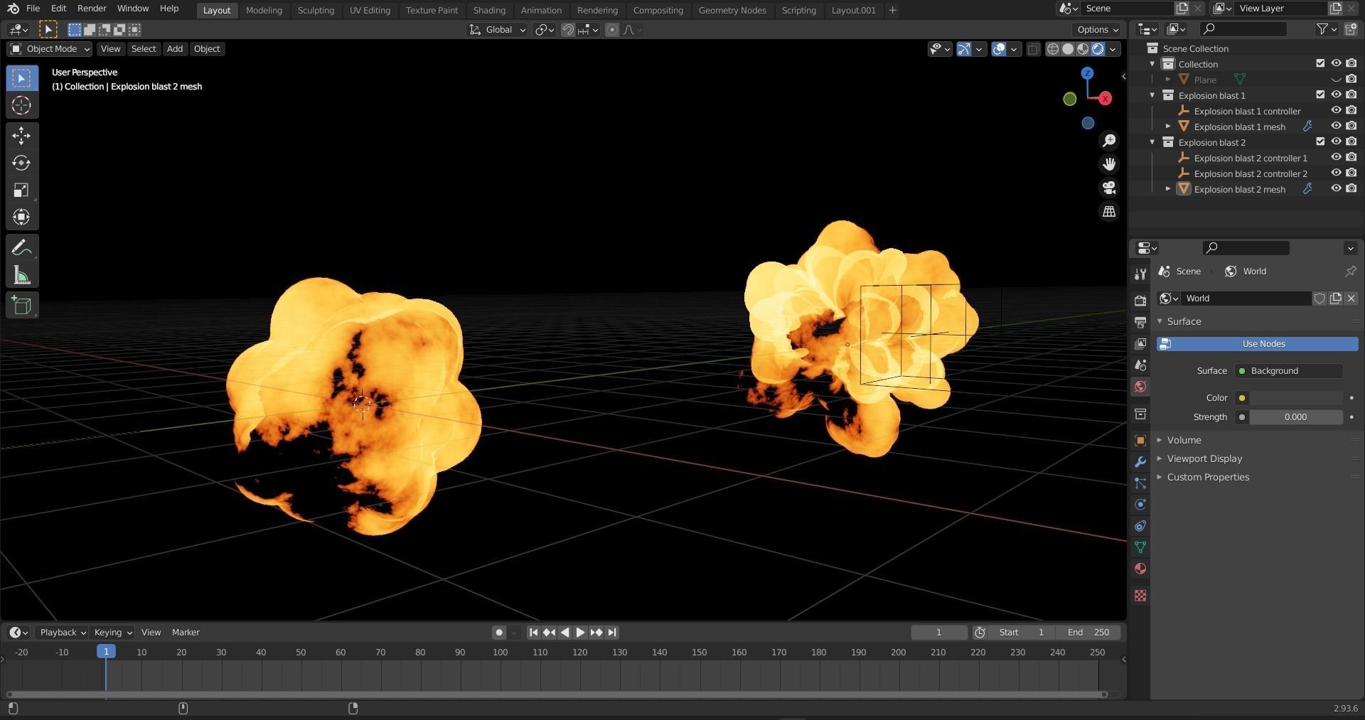 Fire Explosion reactive mesh free 3D model | CGTrader