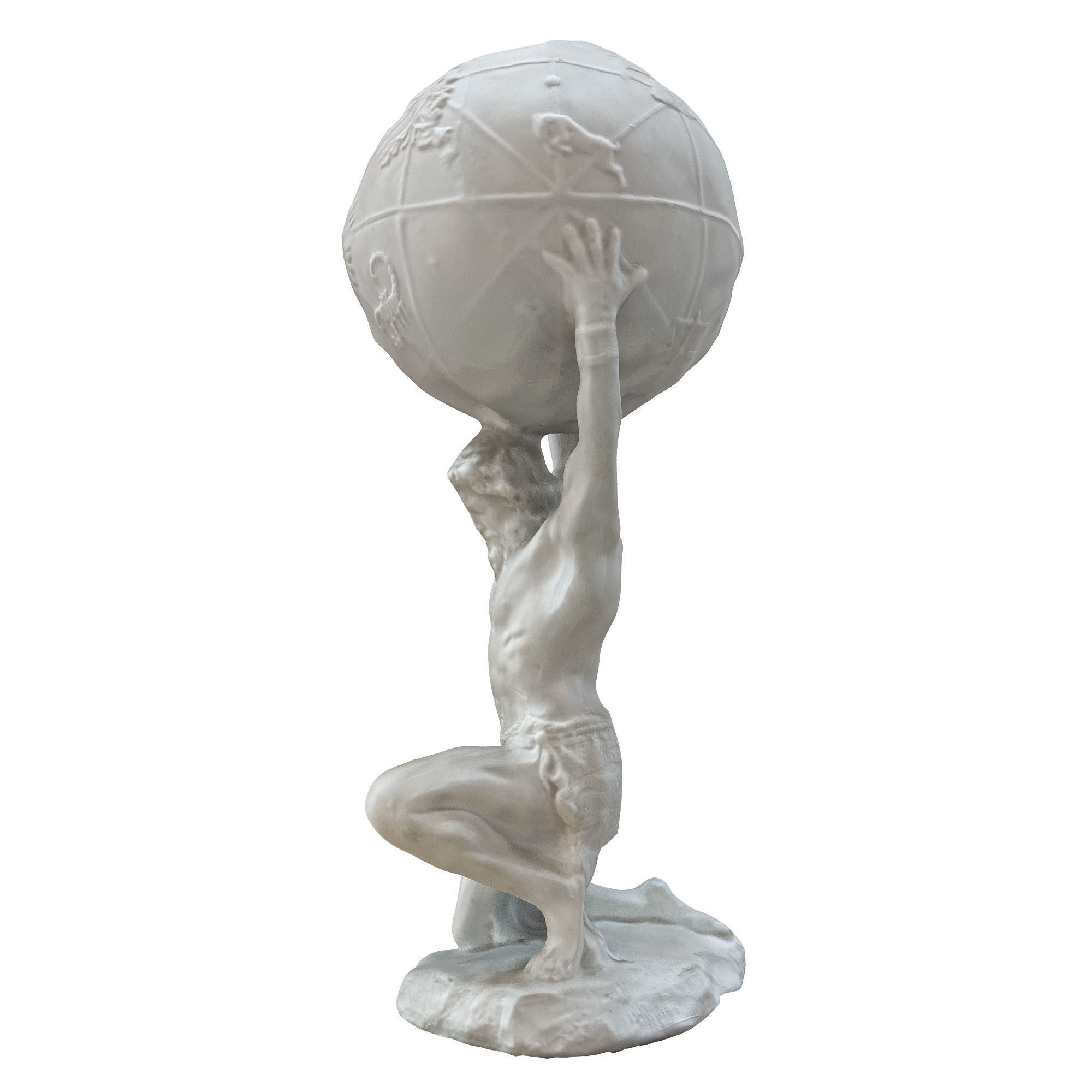 statue of a man carrying a sphere 3D model | CGTrader