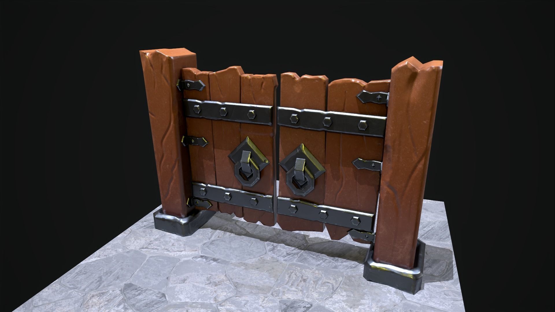 3D model Stylized gate VR / AR / low-poly | CGTrader