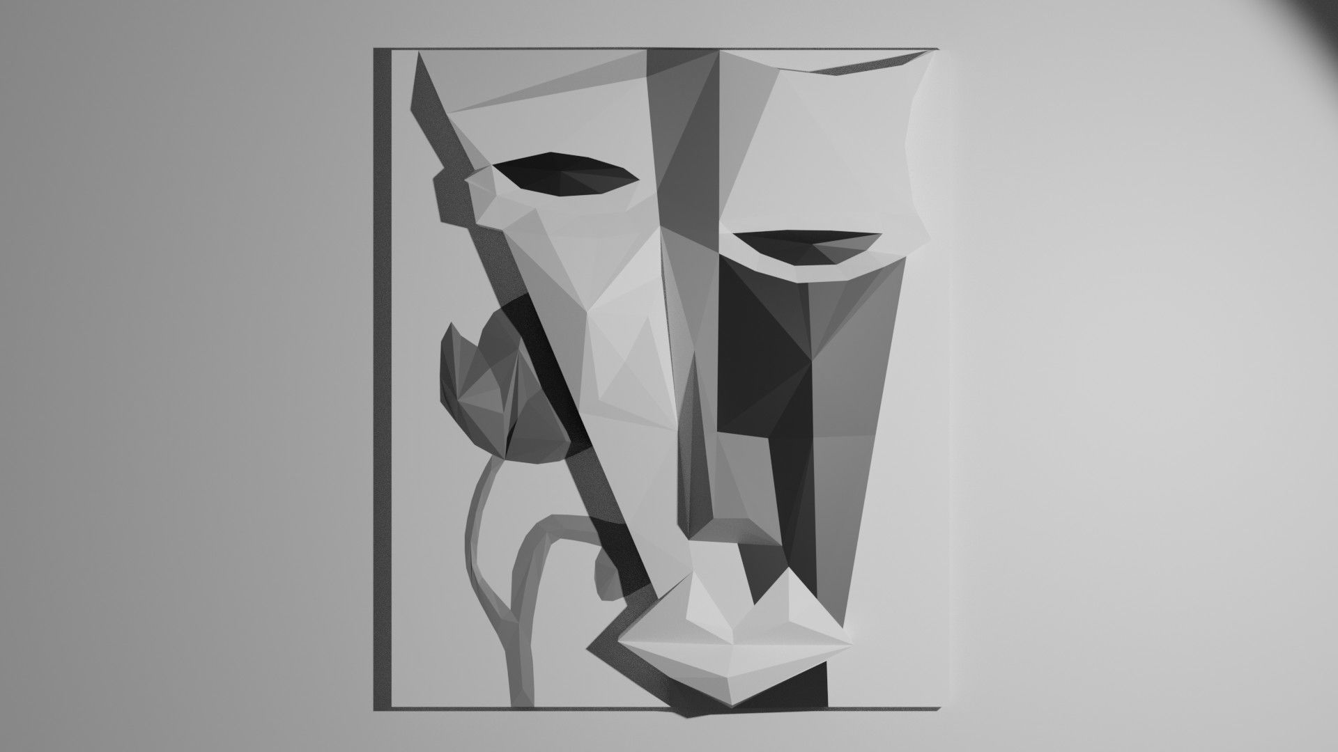 low poly 3d model of cubism art 3D model 3D printable | CGTrader