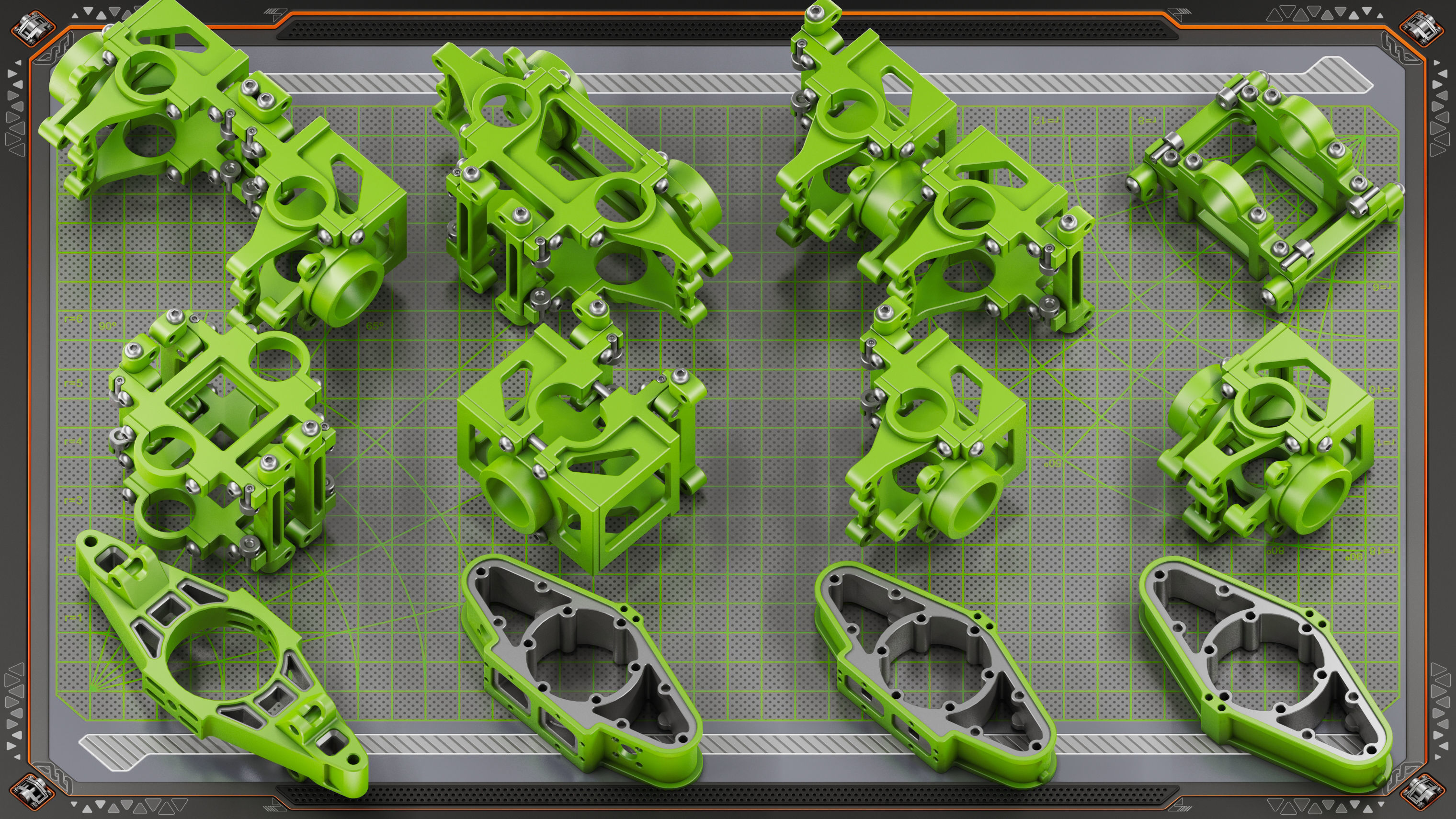 Sci-Fi Hard Surface Mechanical KITBASH 420 DETAILS 3D model | CGTrader