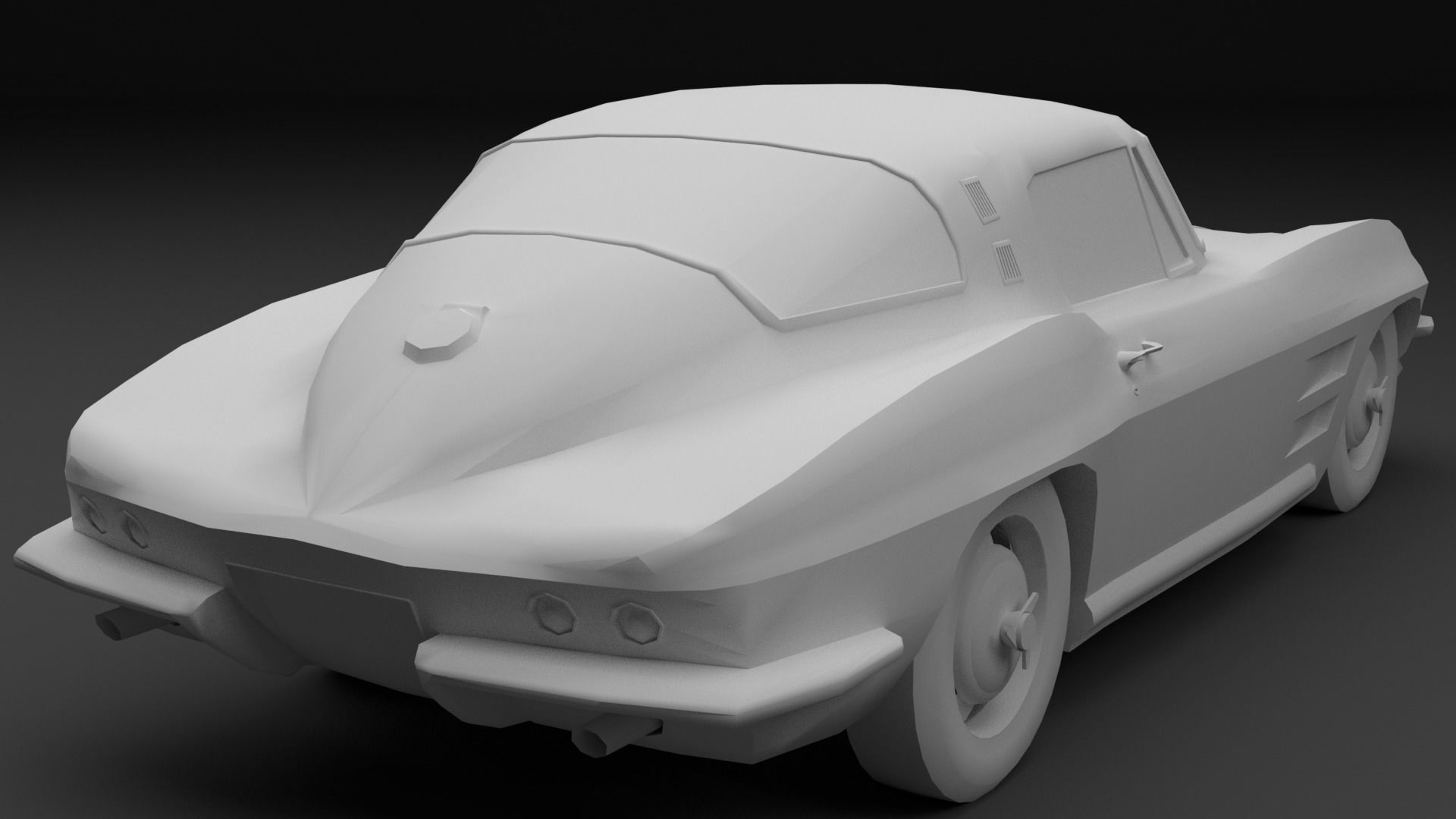 3D model Chevrolet Corvette C2 StingRa 1964 lowpoly VR / AR / low-poly ...