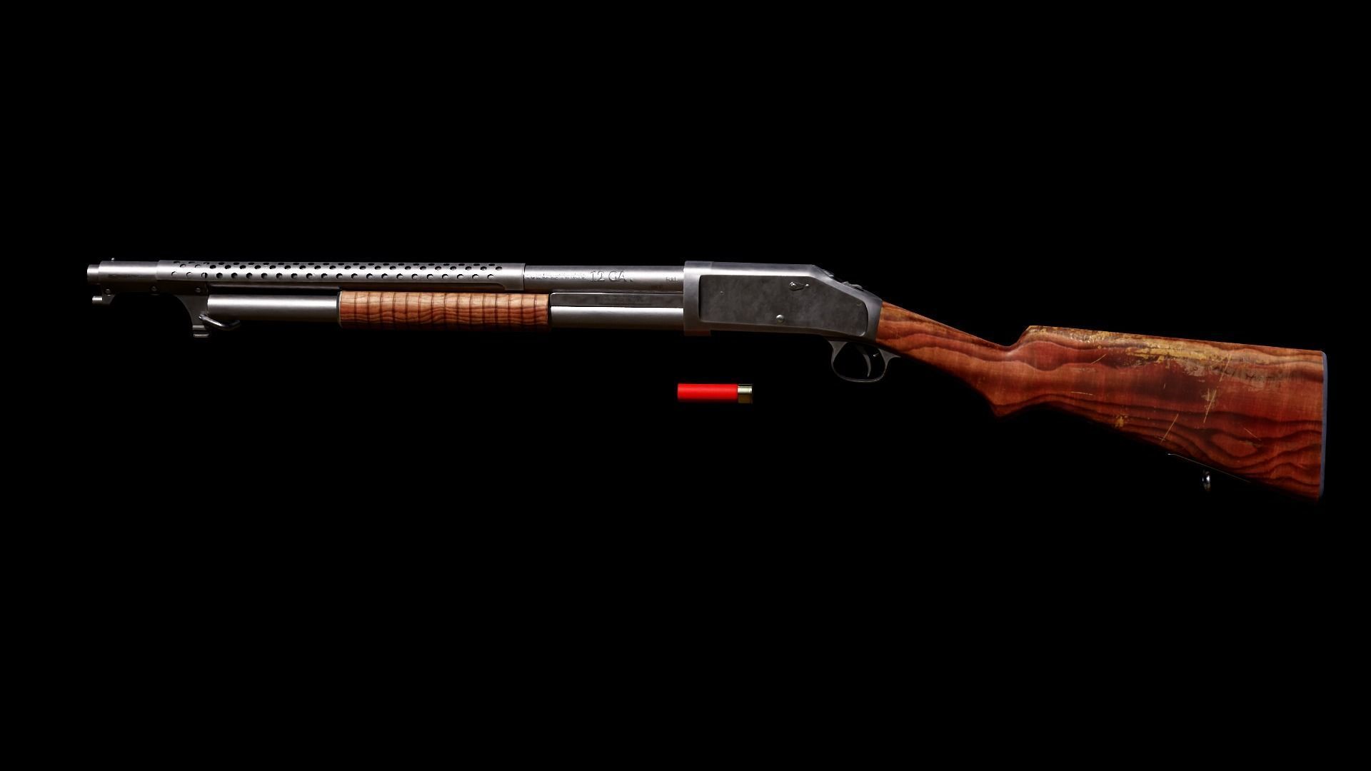 3D model Winchester Model 1897 VR / AR / low-poly | CGTrader